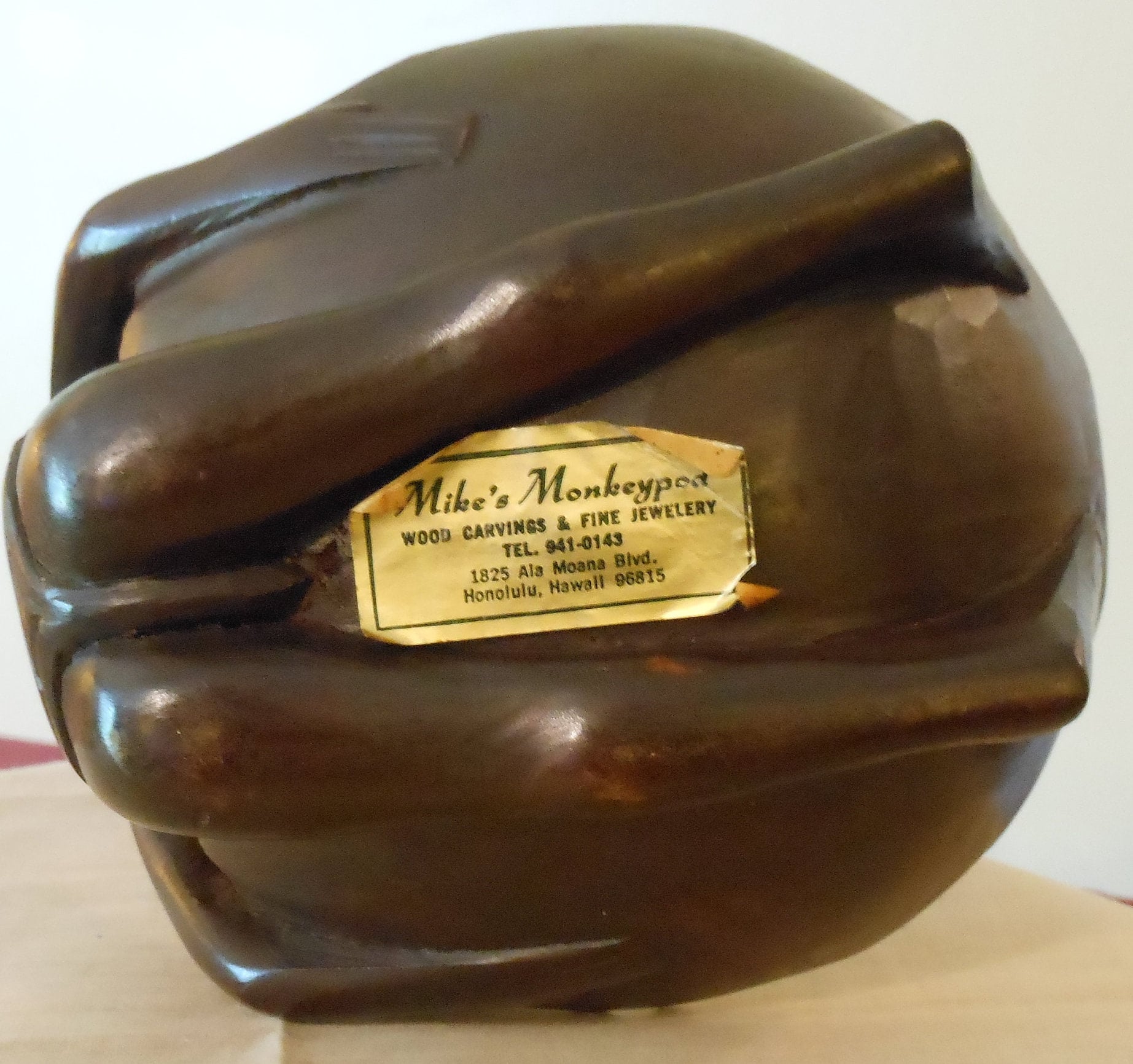 Hawaiian Monkey Pod Wood Carving