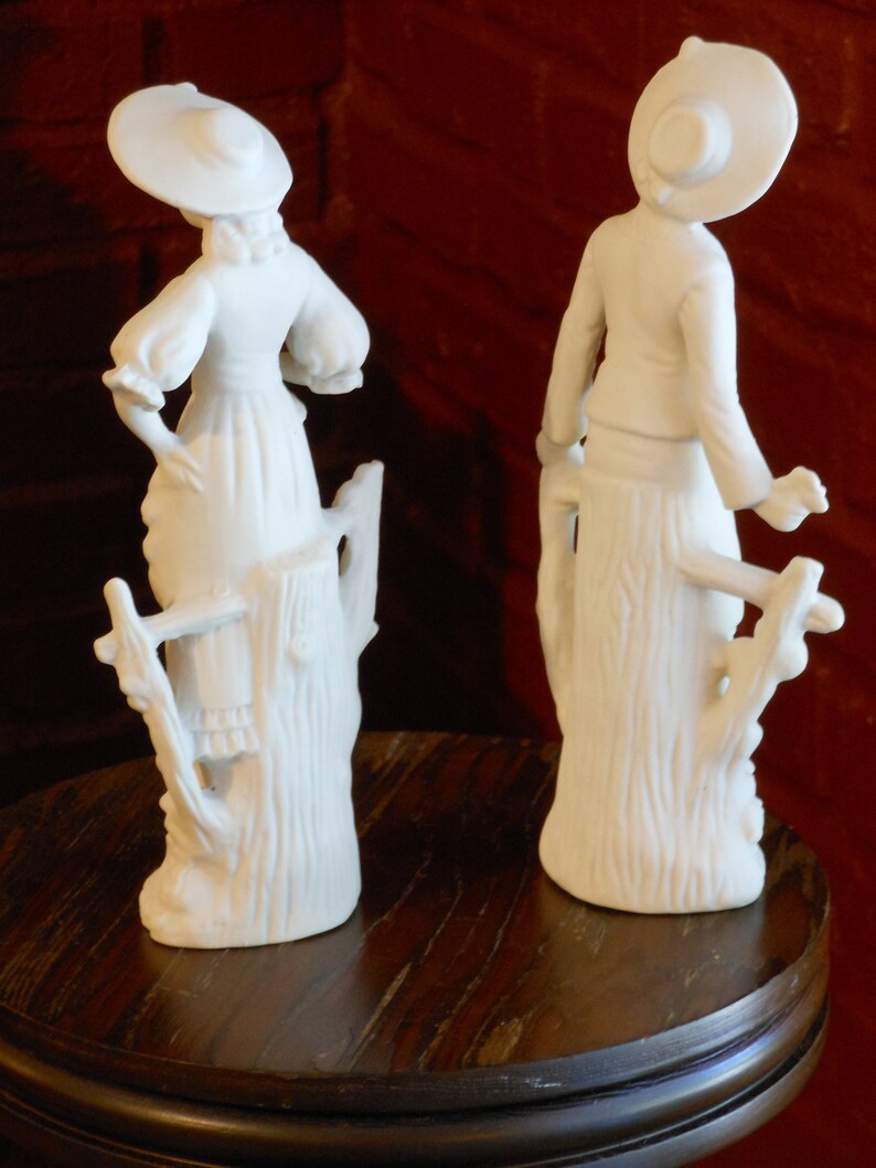 Two White Bisque Porcelain Mold Figurines boy & Girl - Etsy