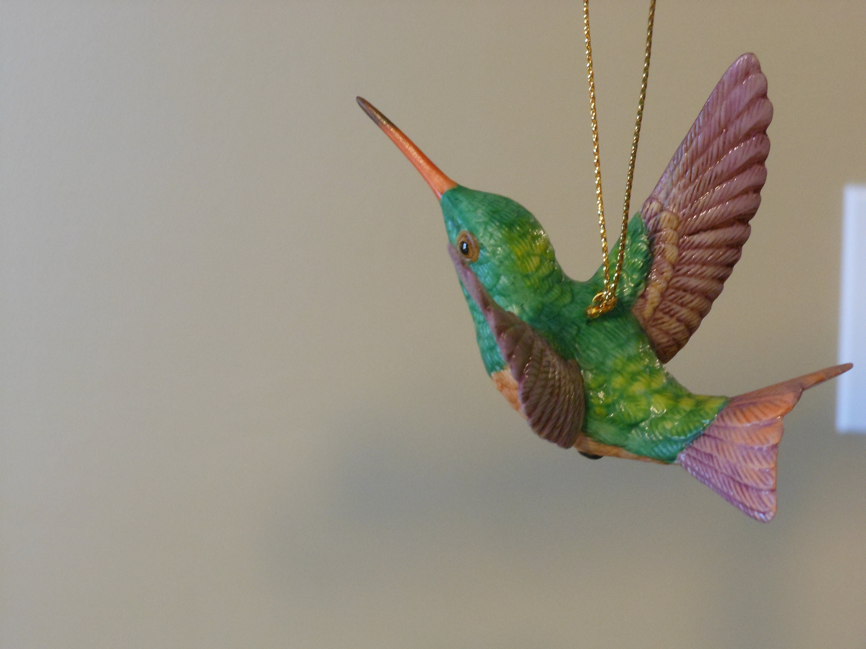 Lenox Fine Porcelain Hummingbird Ornaments: Buff-Billed and White-Eared