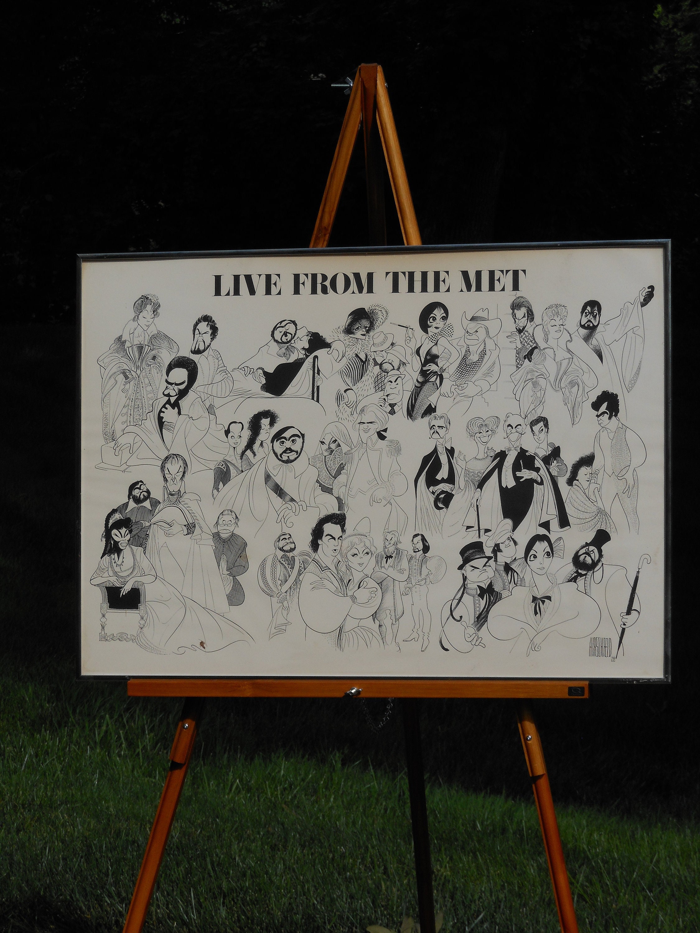 Hirschfeld Live From the Met Framed Poster