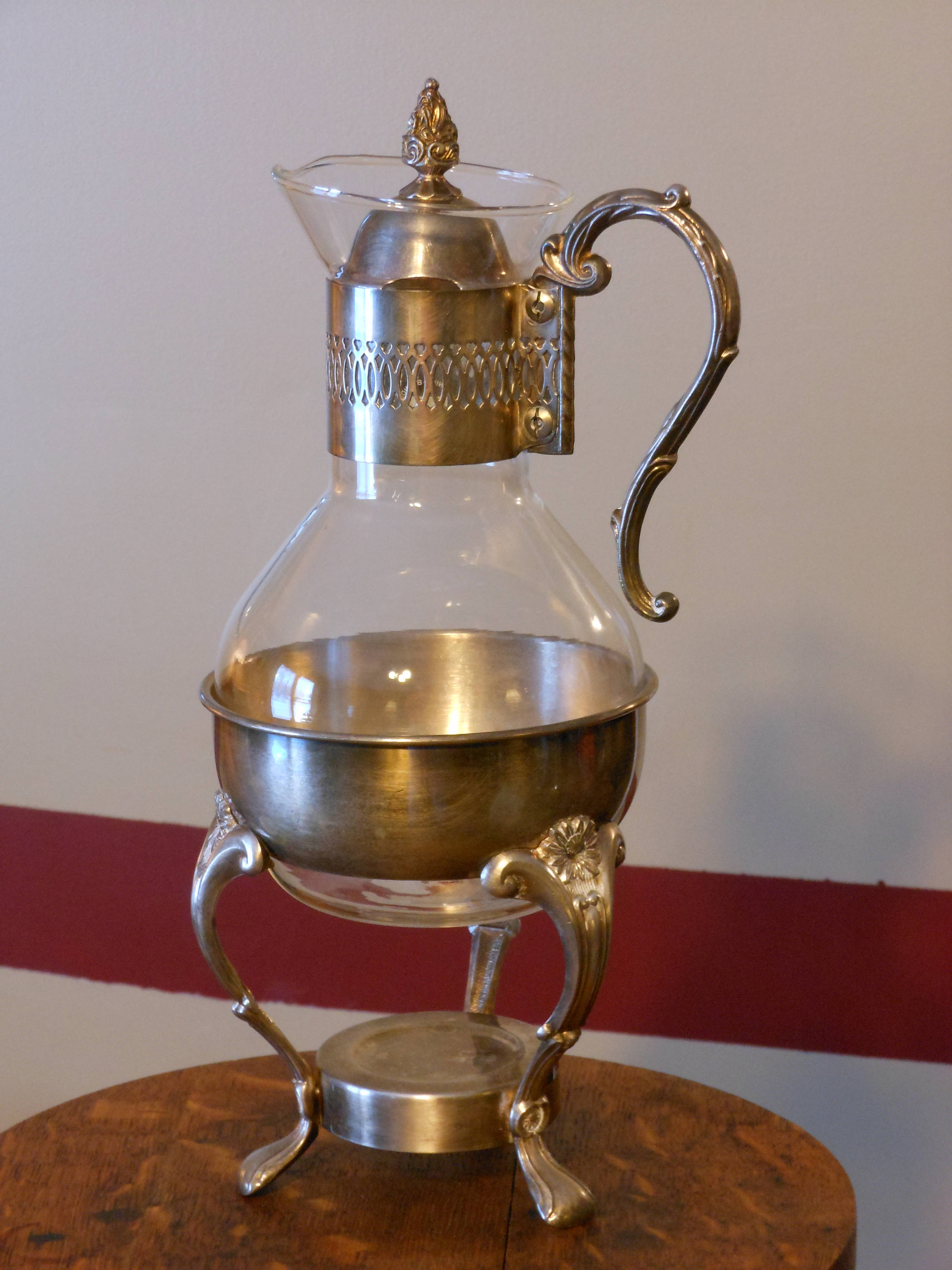 Raimond Silver Plate Coffee/Tea Carafe w/ Warming Stand