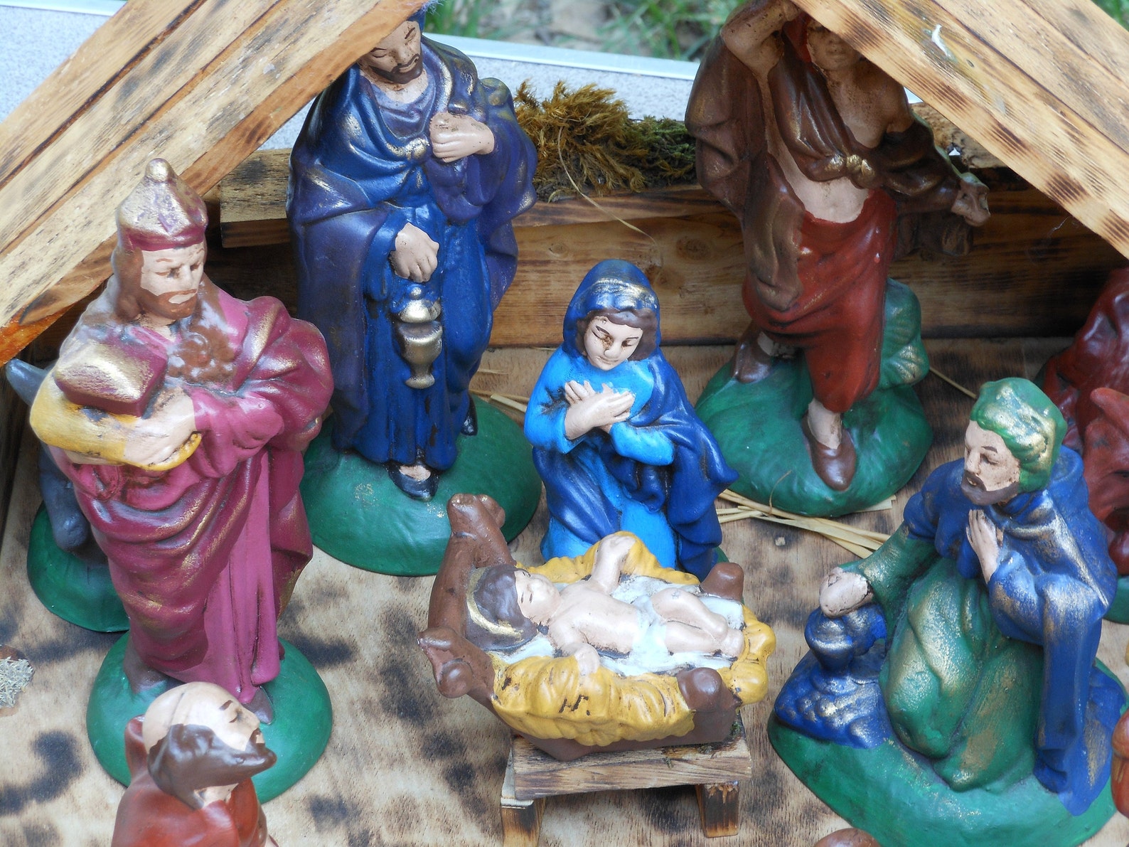 Vintage Atlantic Mold 20-piece Hand Painted Nativity Set - Etsy
