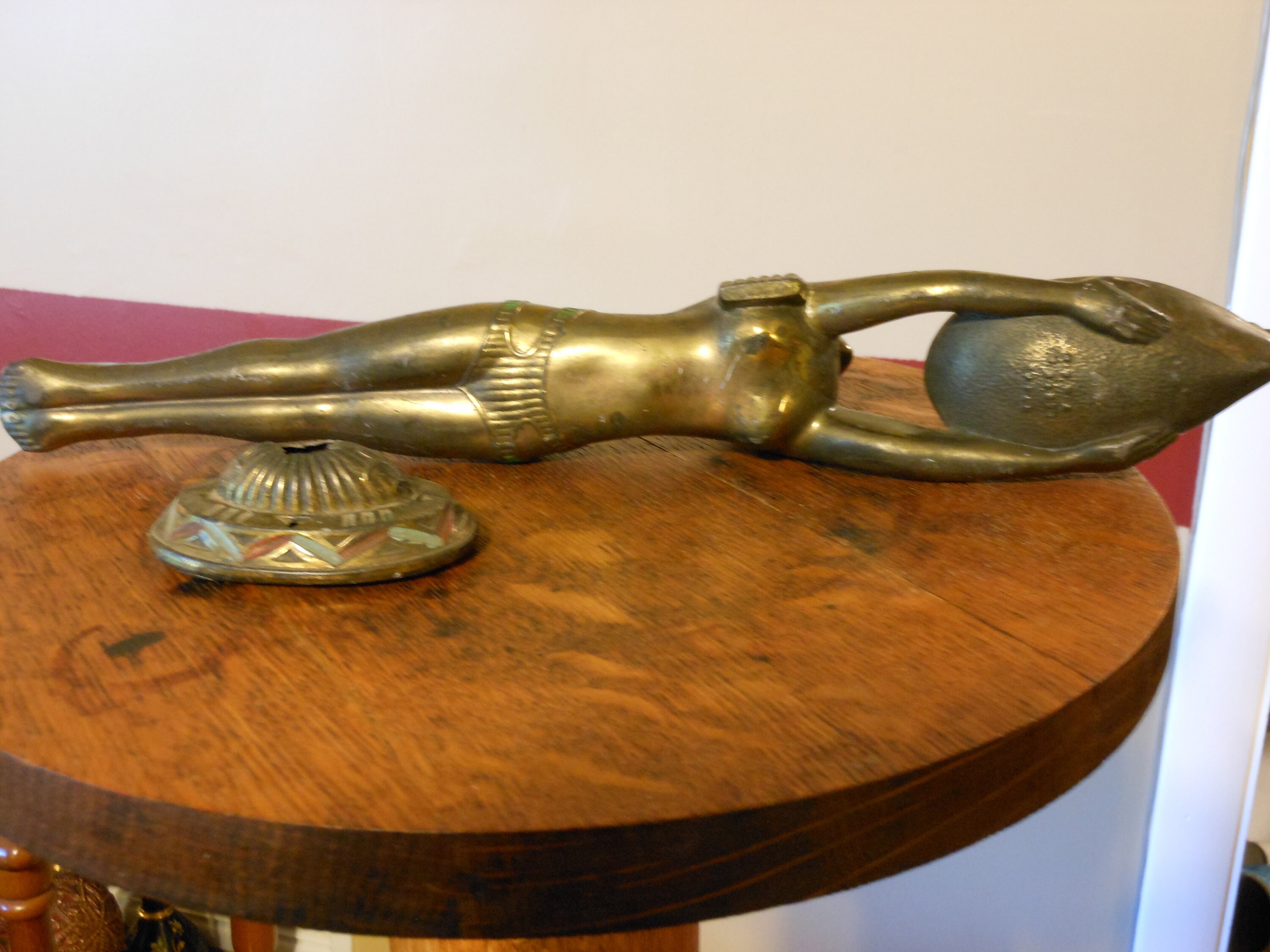 Vintage Bronze Egyptian Revival Ronson Princess Queen Incense Burner
