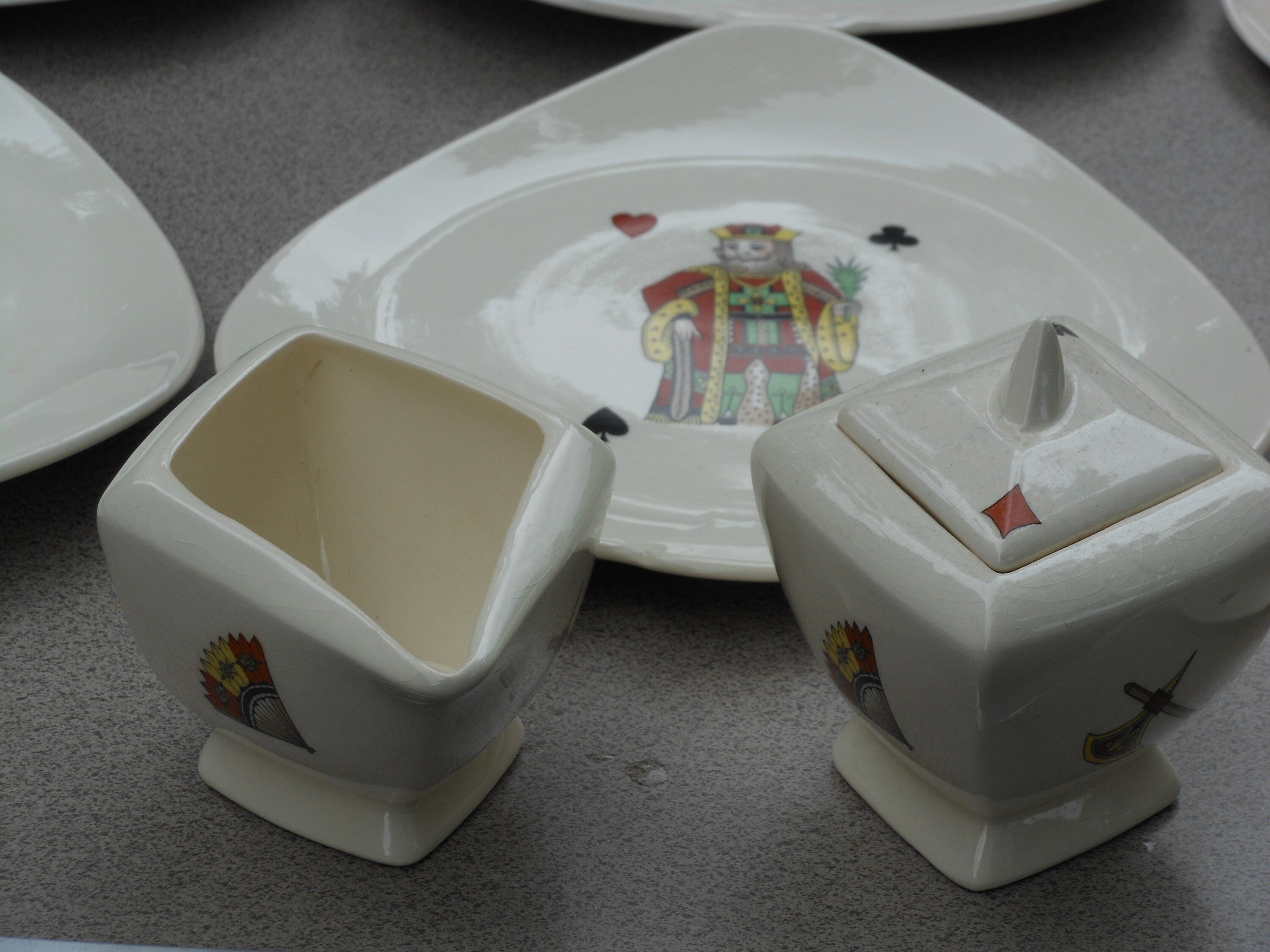 15 Pieces of Vintage American Limoges China: Casino Pattern