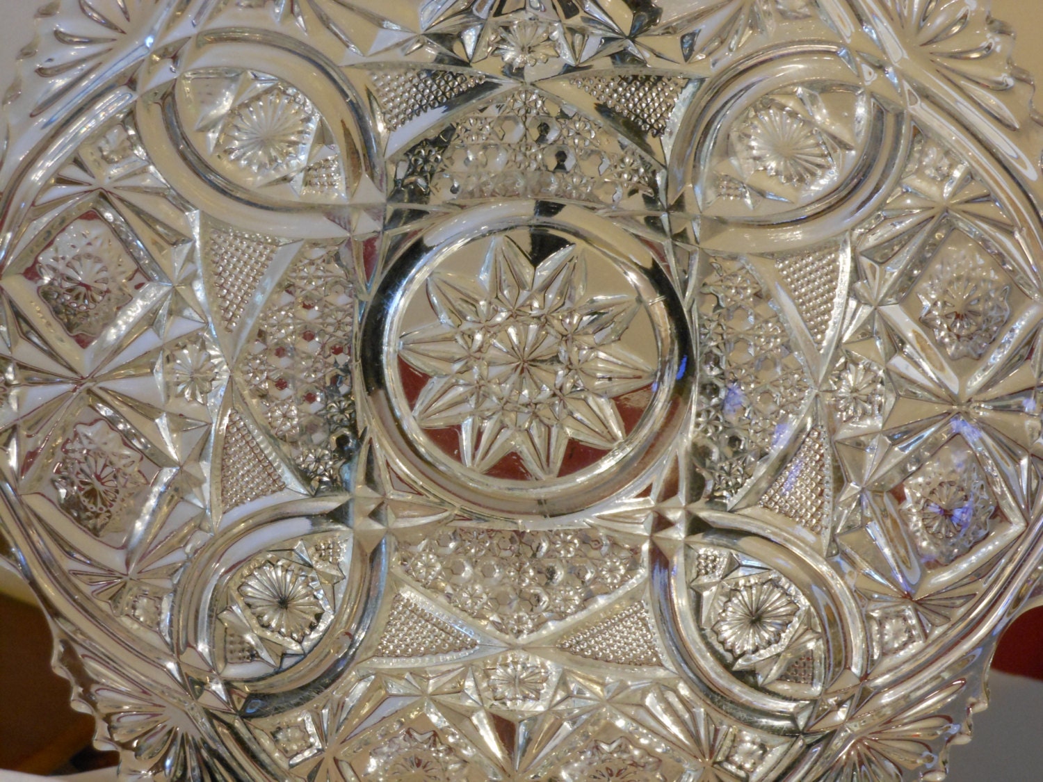 Embossed crystal 10-inch tray. ABP cut crystal.