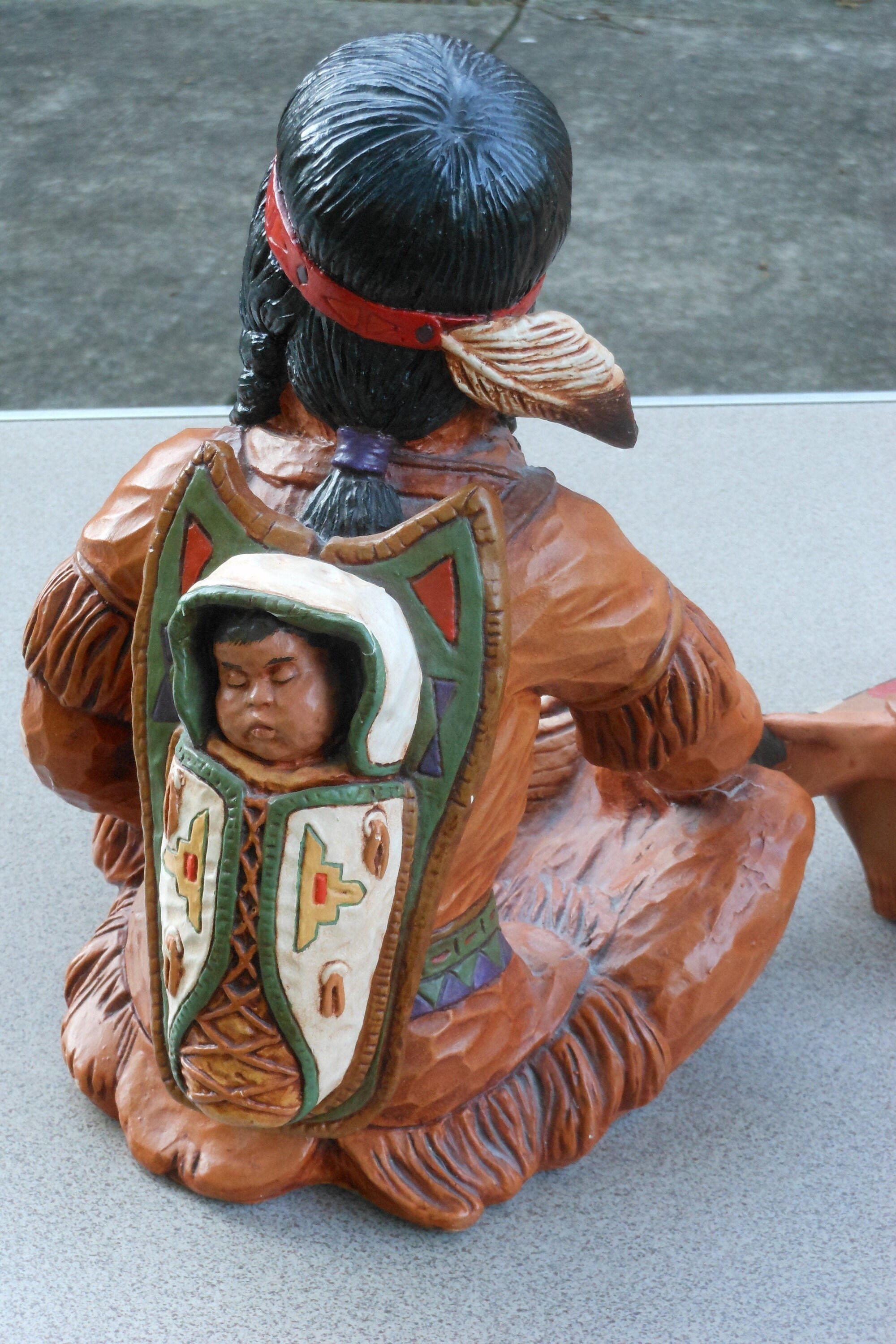 Large Homco Native American Chalk Figures