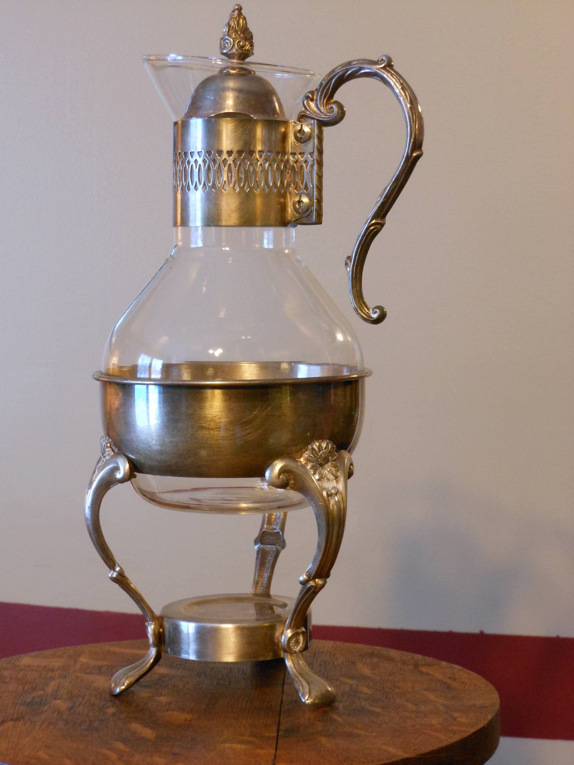 Raimond Silver Plate Coffee/Tea Carafe w/ Warming Stand