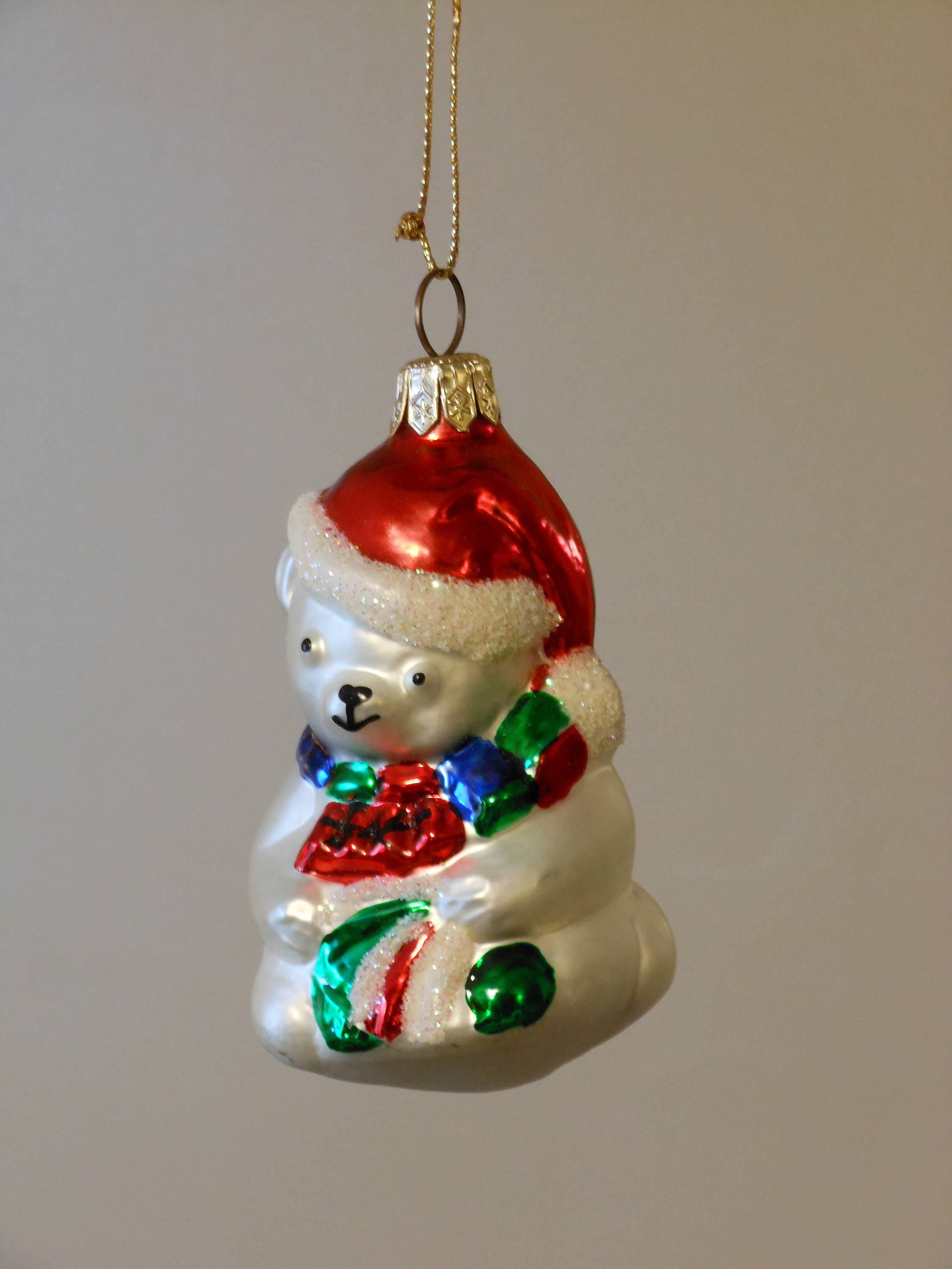 Christmas Teddy Bear & Wrapped Christmas Present: Christopher Radko ...