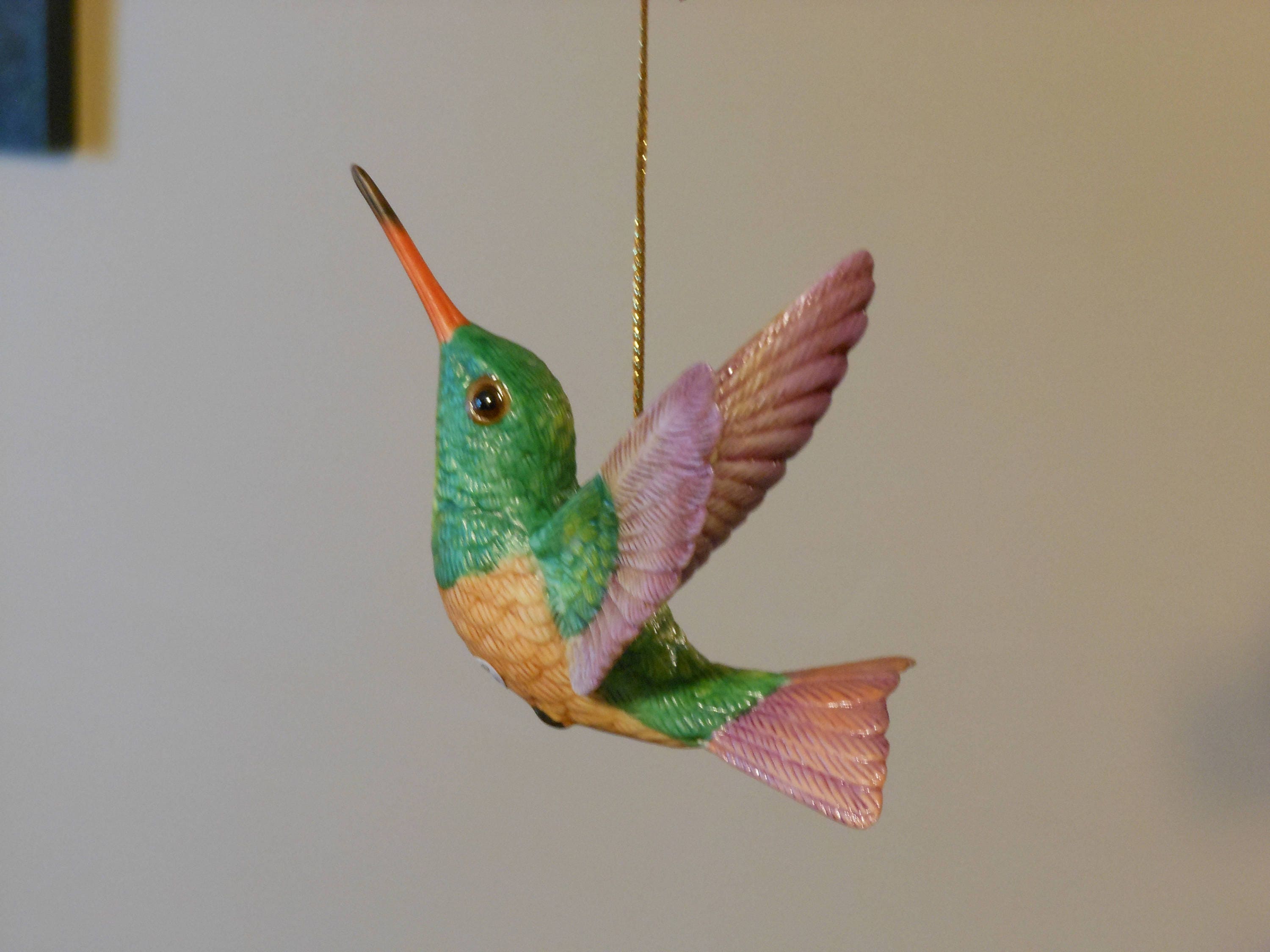 Lenox Fine Porcelain Hummingbird Ornaments: Buff-Billed and White-Eared