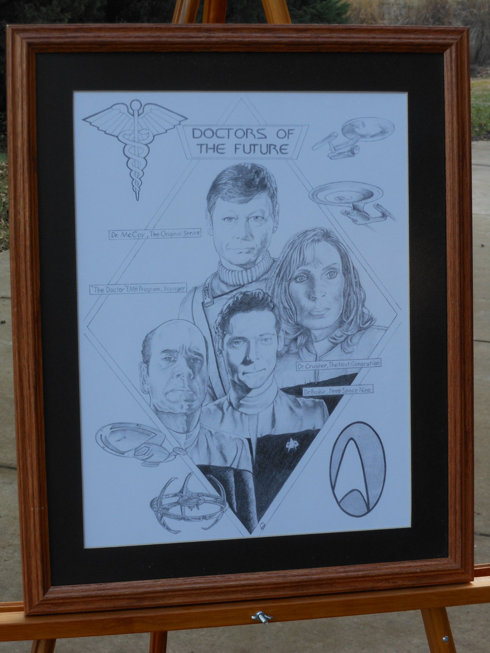 Doctors of the Future. Pencil Drawing of star Trek | Etsy