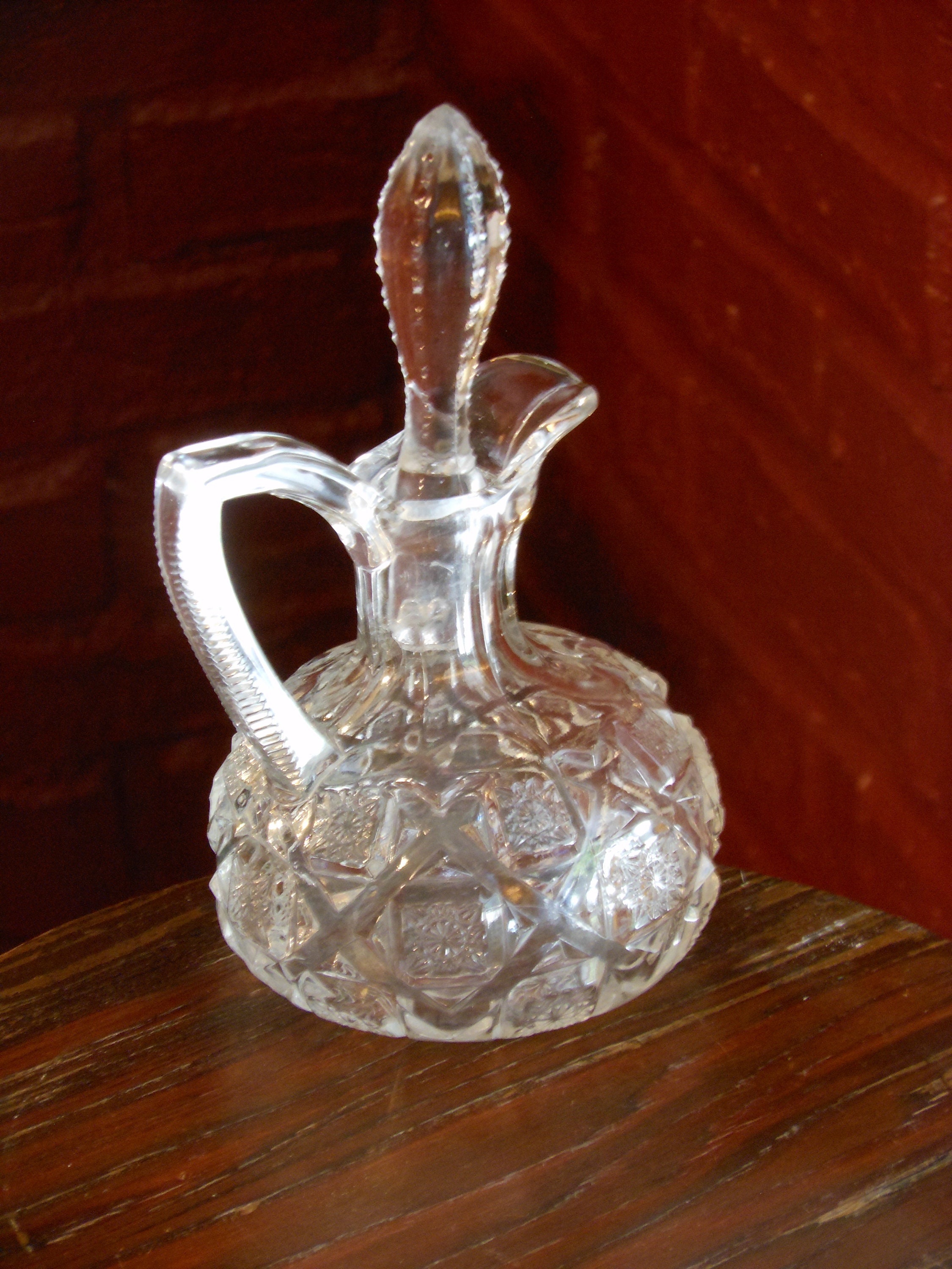 Etched Crystal Vintage Cruet