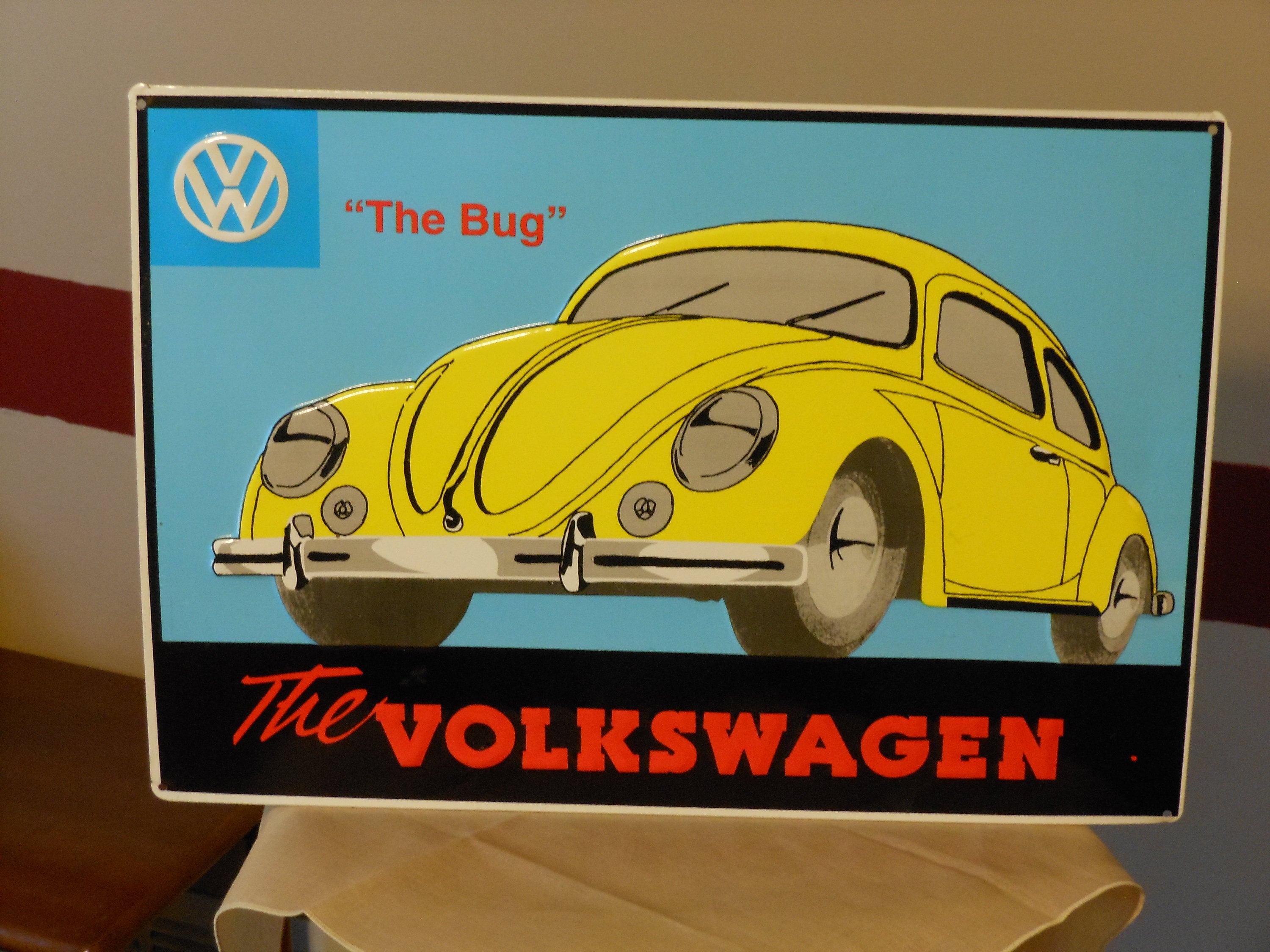 Metal Volkswagen Bug Sign