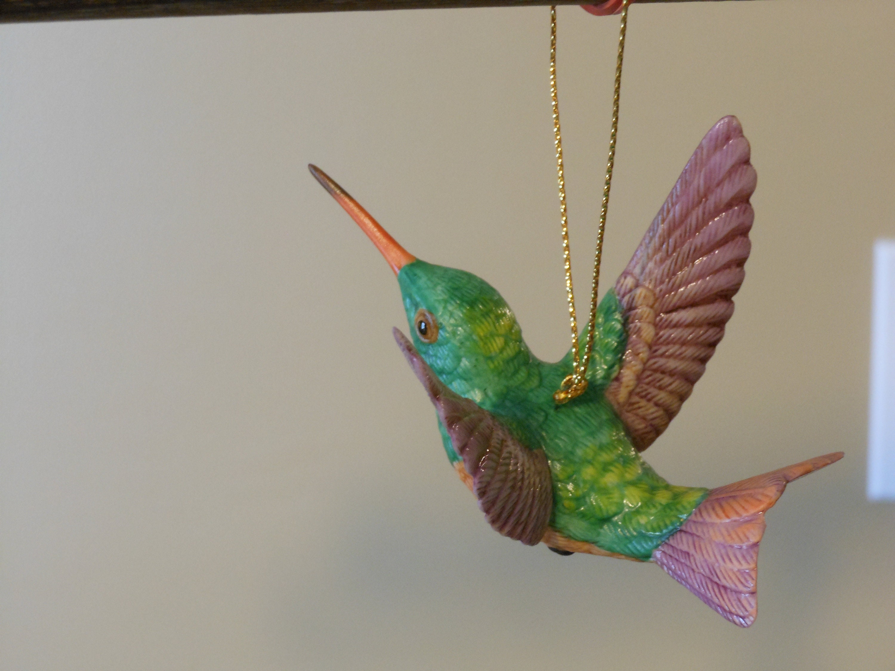 Lenox Fine Porcelain Hummingbird Ornaments: Buff-Billed and White-Eared