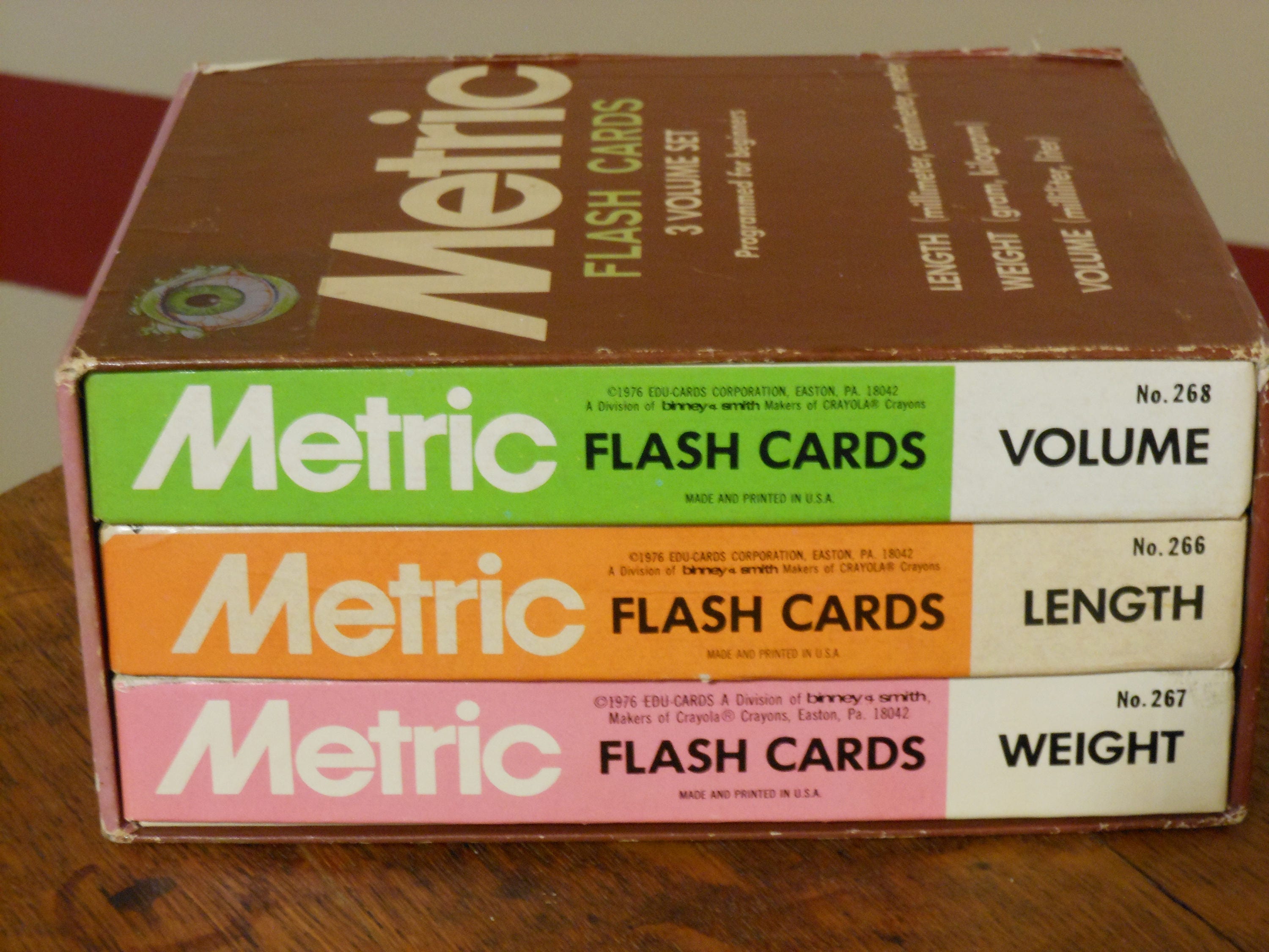 Vintage Boxed Set of Metric Flash Cards