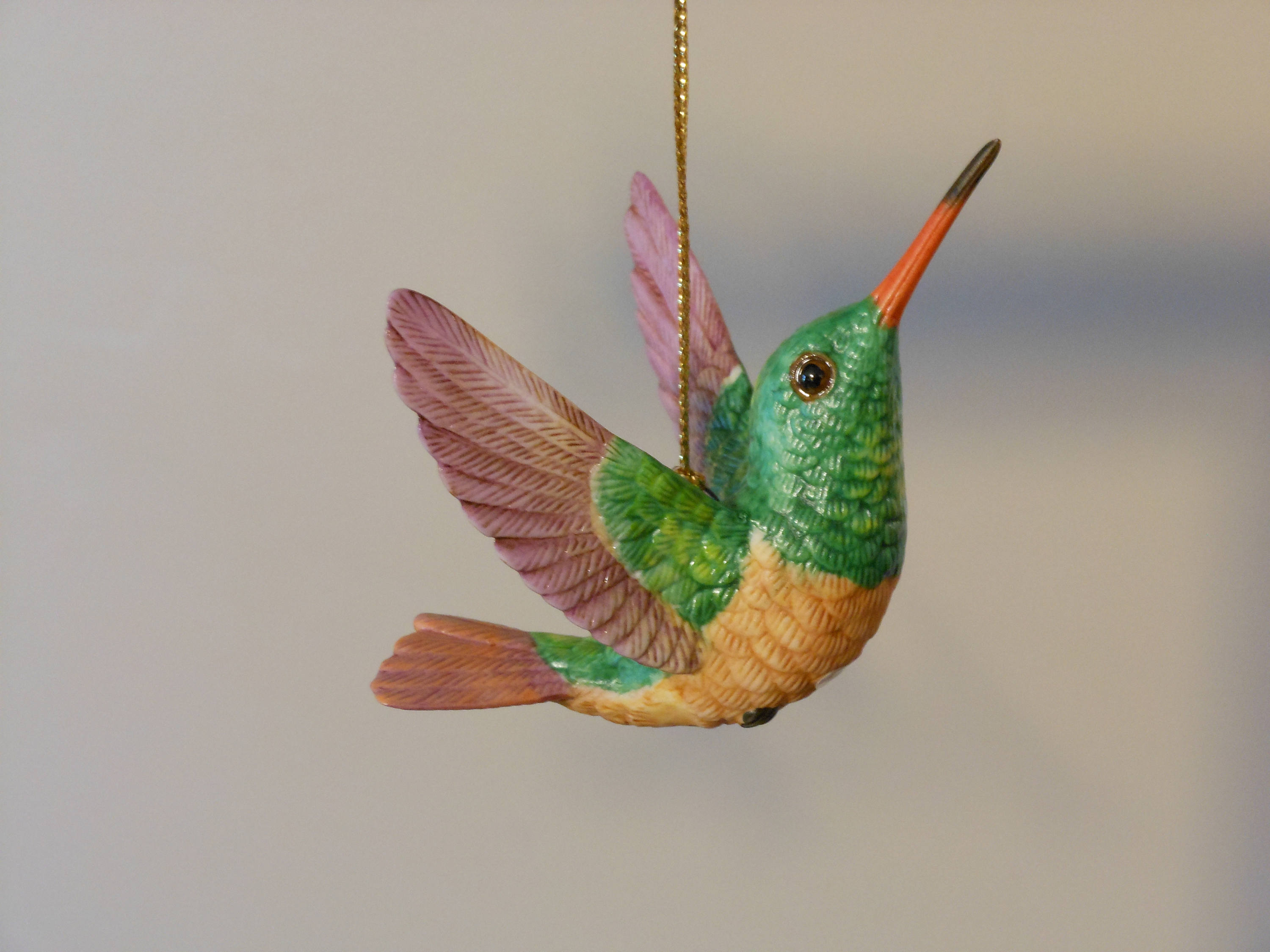 Lenox Fine Porcelain Hummingbird Ornaments: Buff-Billed and White-Eared