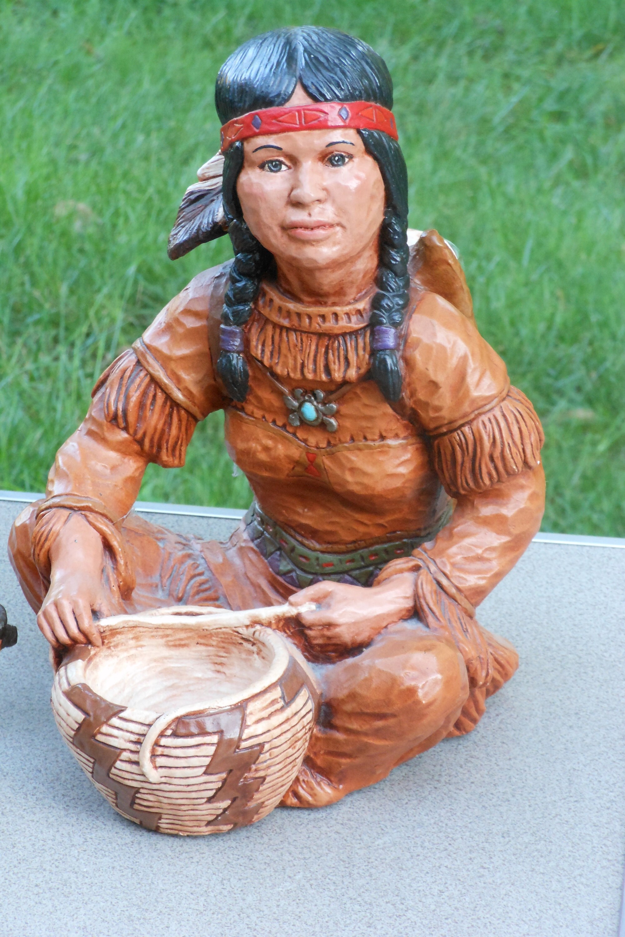 Large Homco Native American Chalk Figures