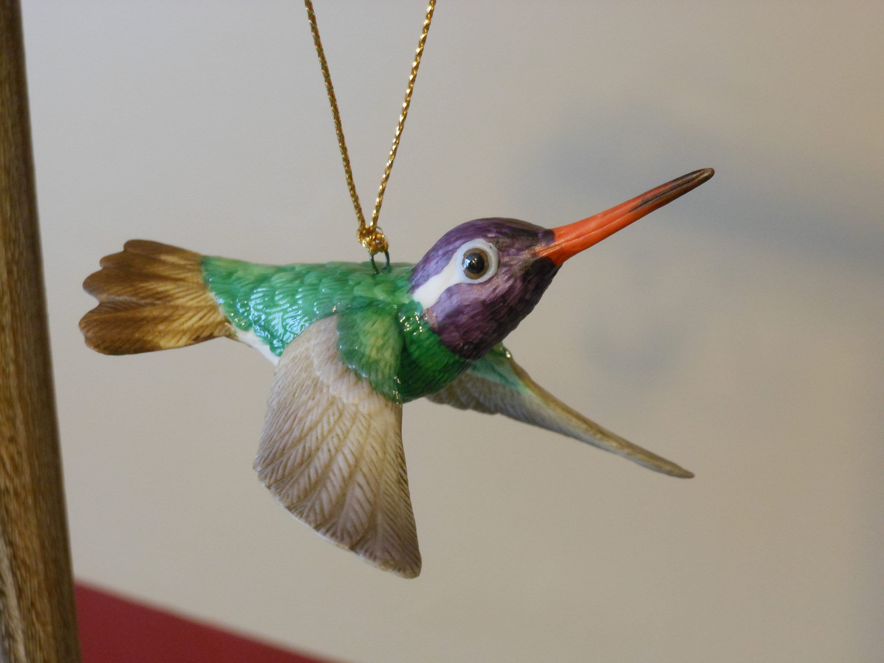 Lenox Fine Porcelain Hummingbird Ornaments: Buff-Billed and White-Eared