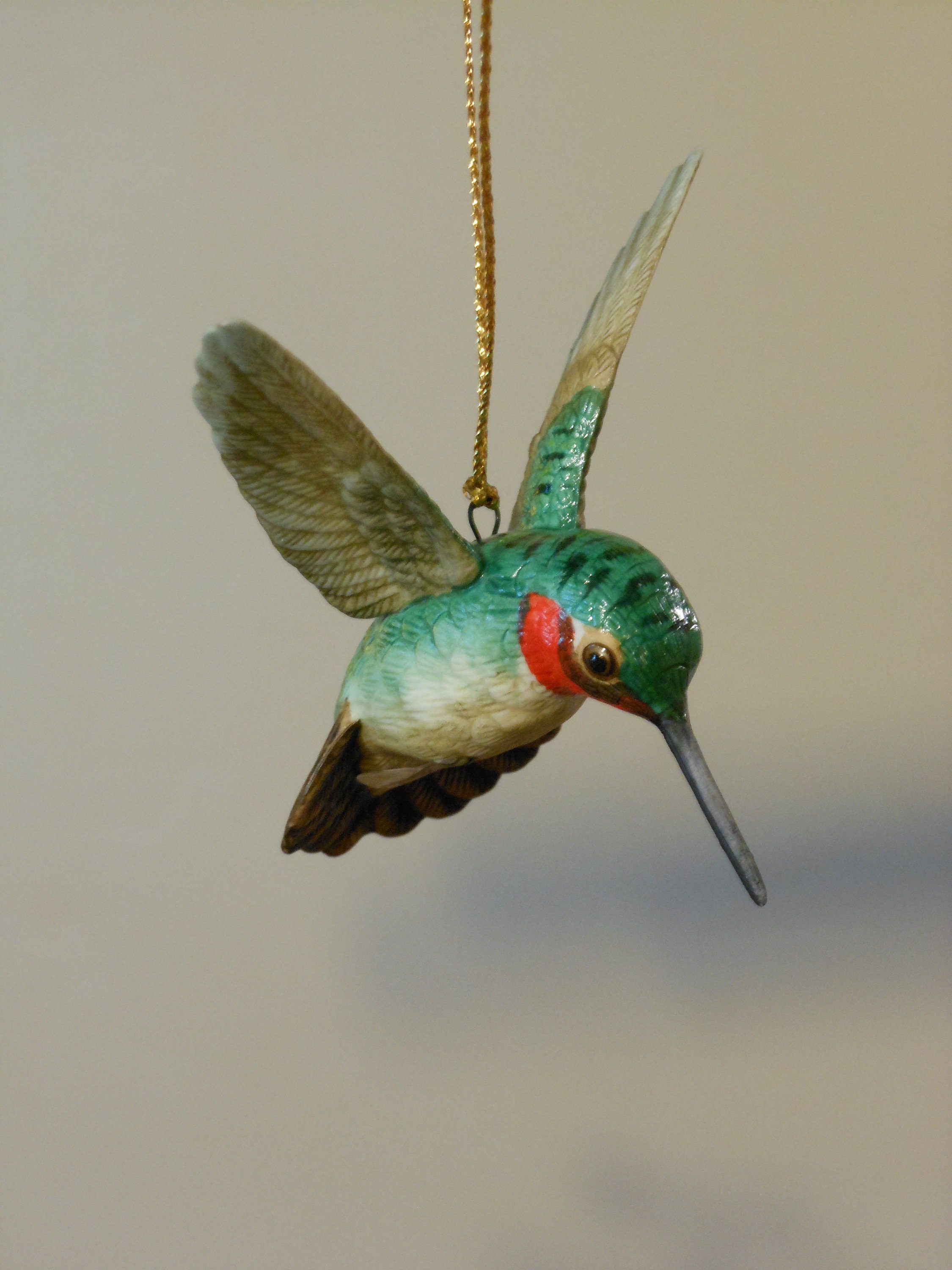 Lenox Fine Porcelain Hummingbird Ornaments: Buff-Billed and White-Eared