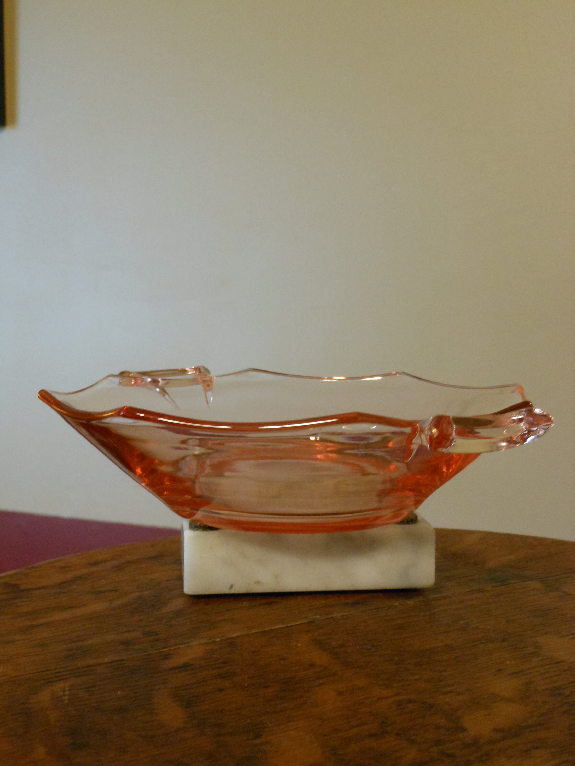 Pink Depression Glass Octagon Dish/Bowl