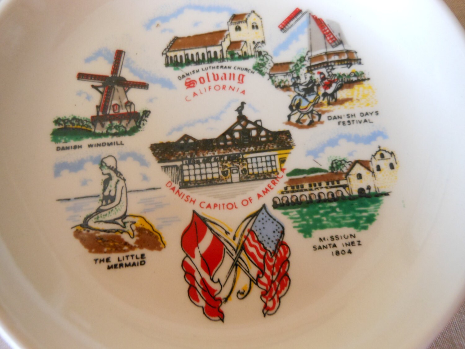 Commemorative Dish of Solvang California
