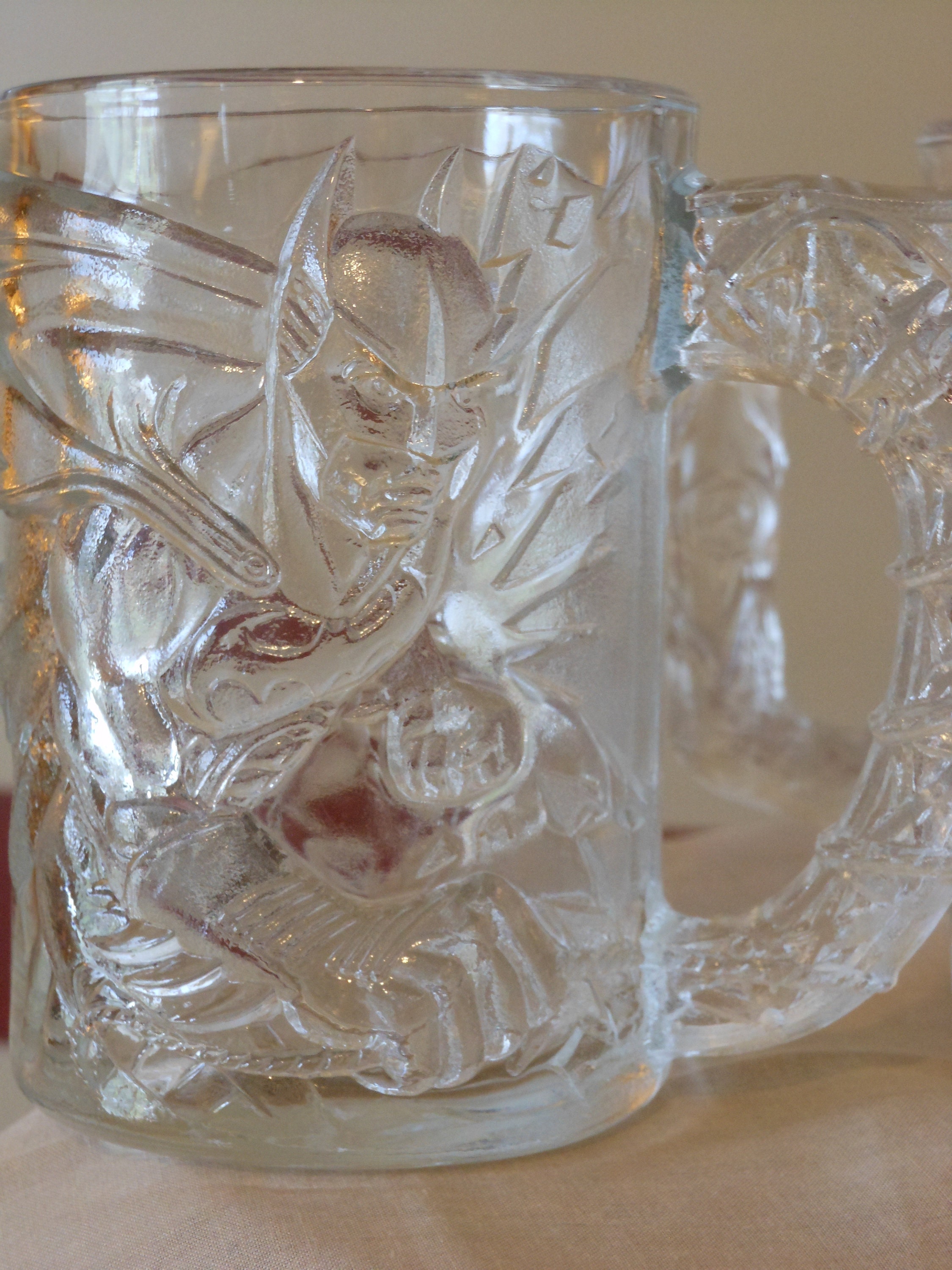 Five Vintage Batman Forever McDonald's Glass Mugs