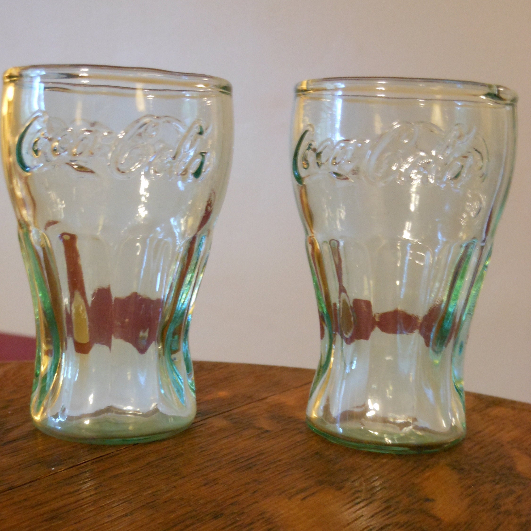 Two Small Coca Cola Glasses