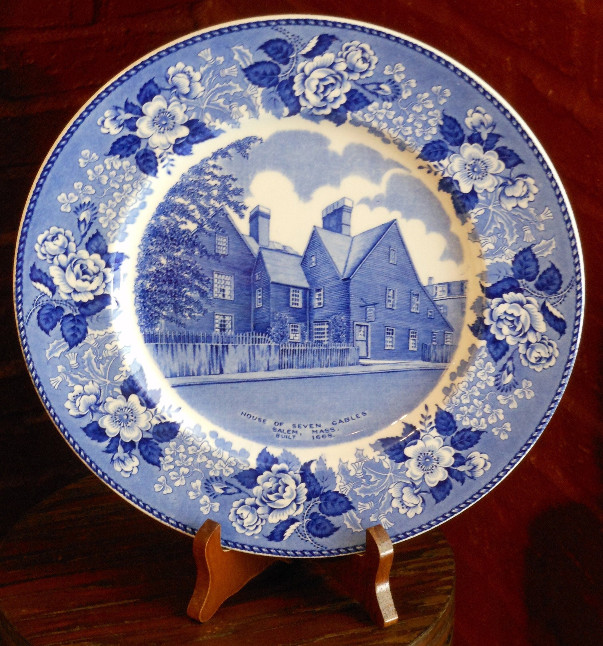 Nathaniel Hawthorne's House of Seven Gables Collector Plate