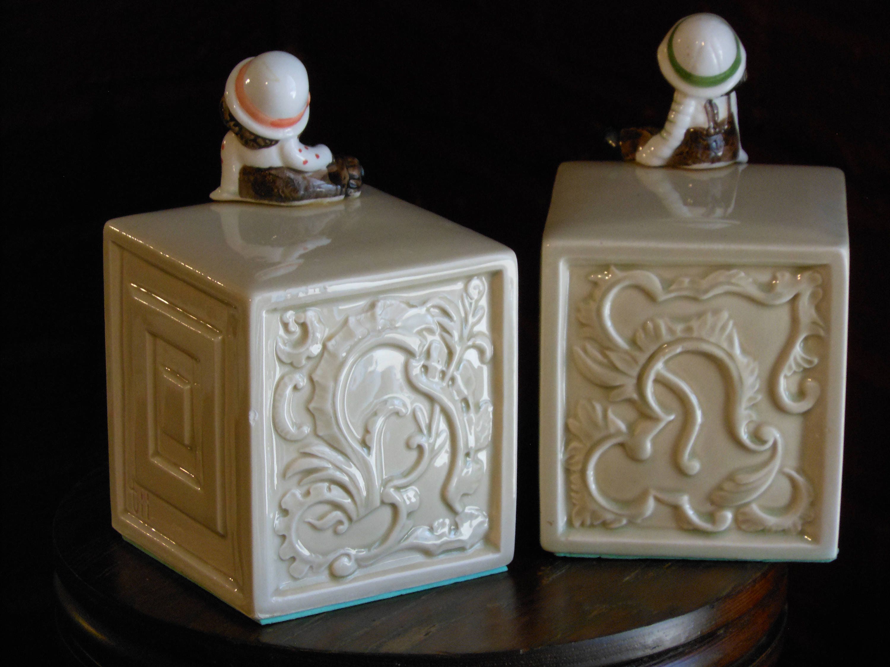 Rare Vintage Children's Alphabet Letter Block A-Z Bookends