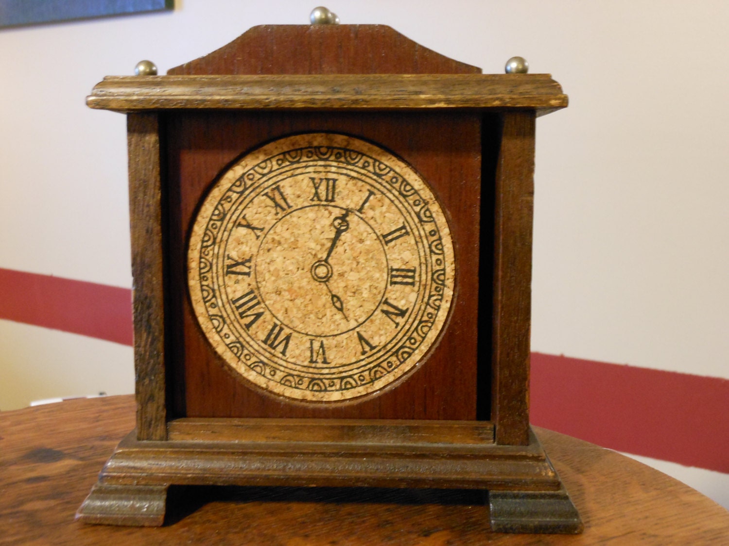 Wooden Mantle Clock Coaster Set