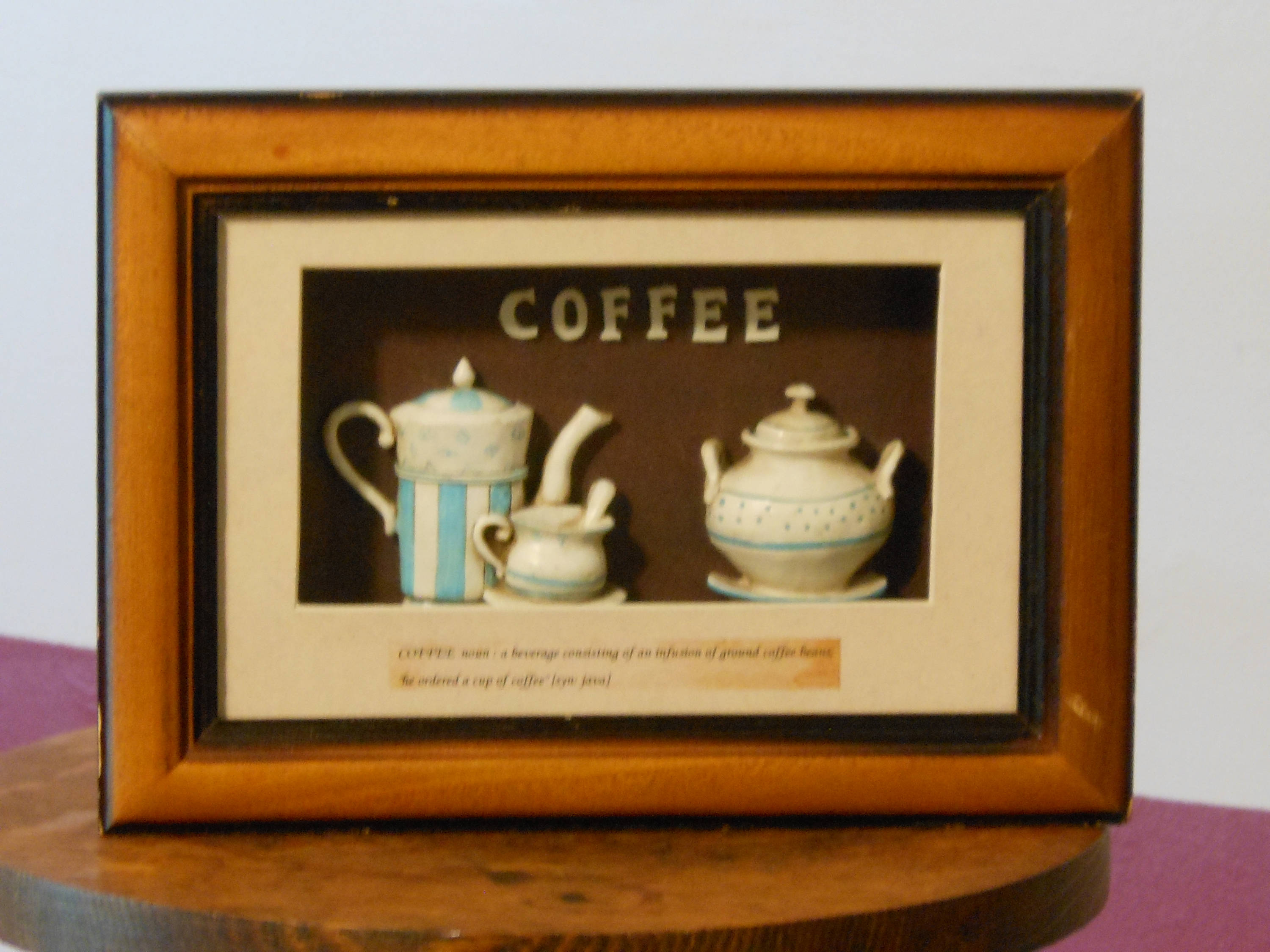 Definition of Coffee Framed Diorama