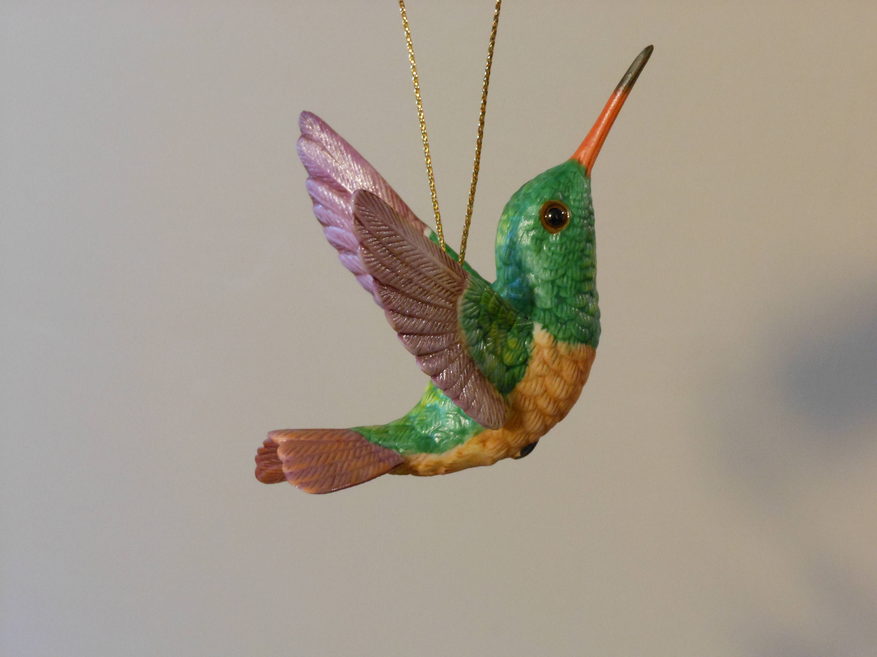 Lenox Fine Porcelain Hummingbird Ornaments: Buff-Billed and White-Eared