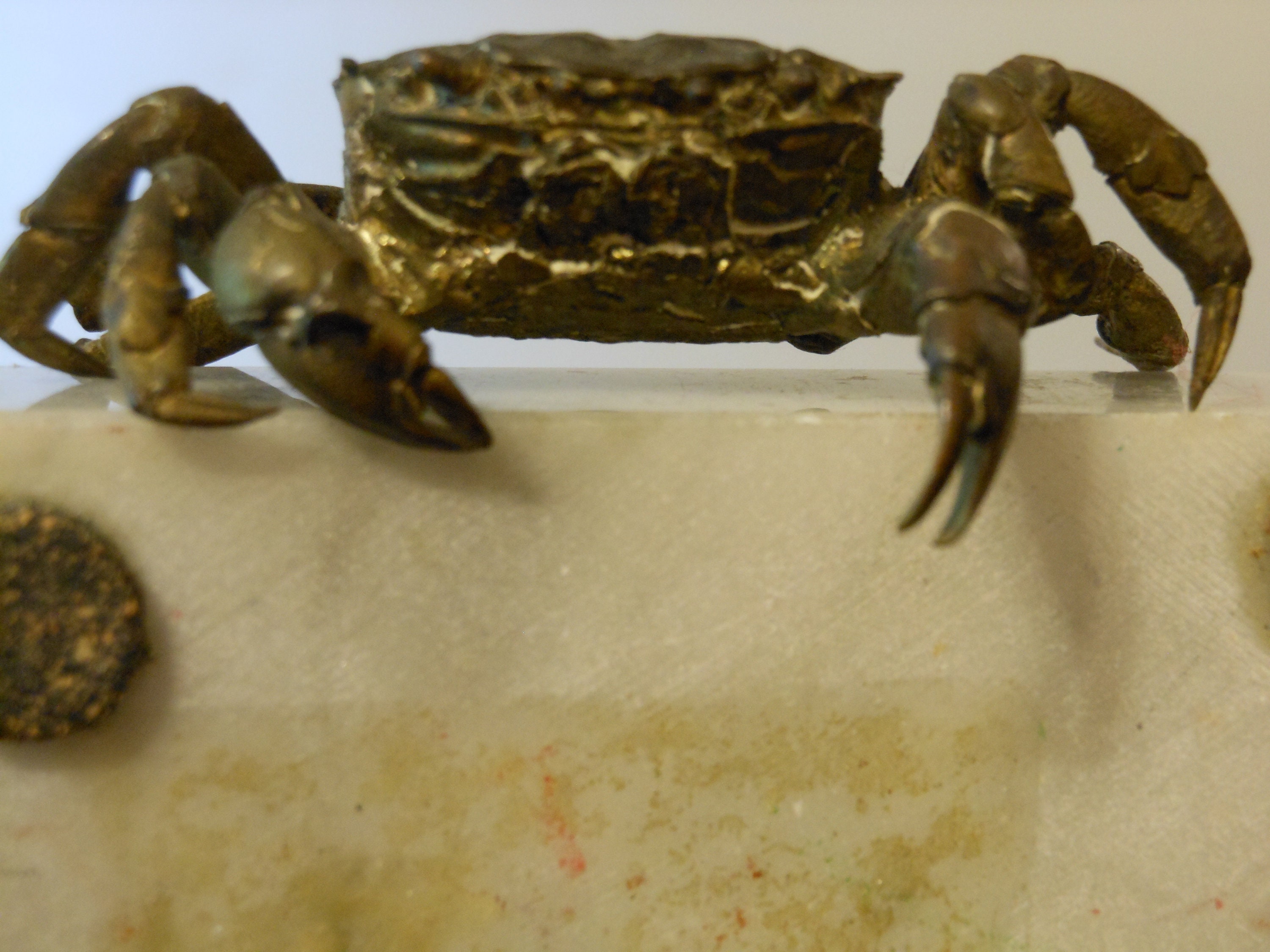 Handcrafted Vintage Bronze Crab
