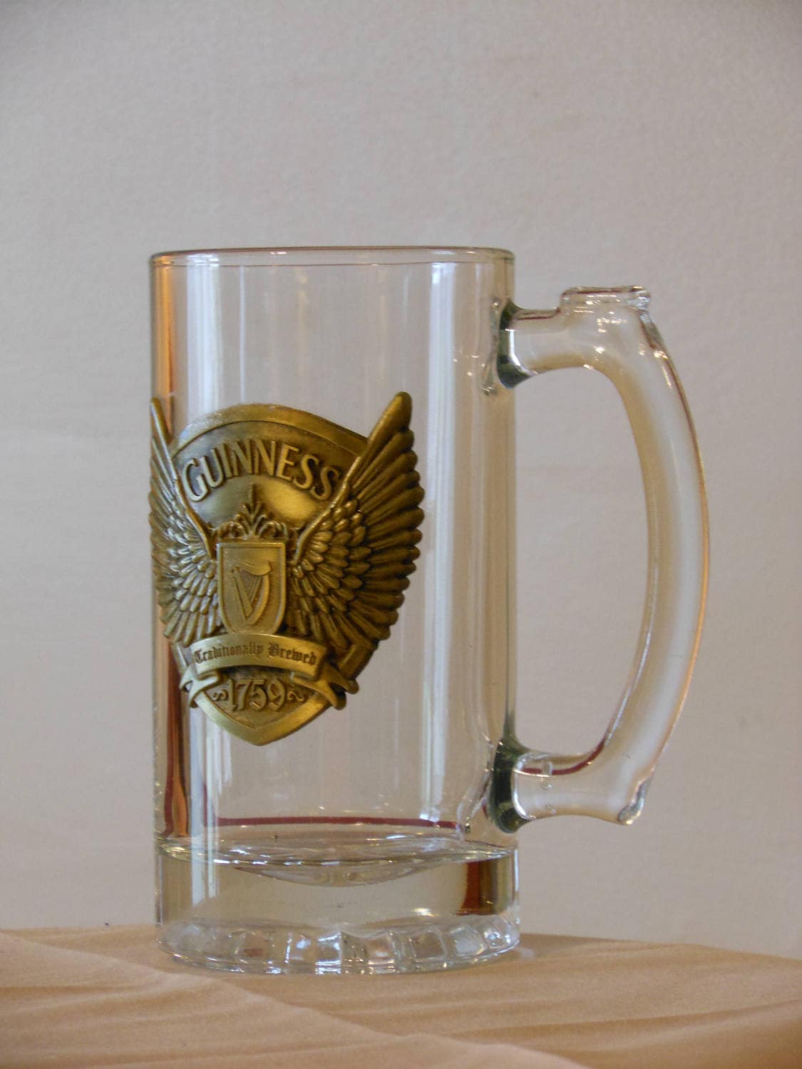 Guinness Wings Glass and Pewter Stein