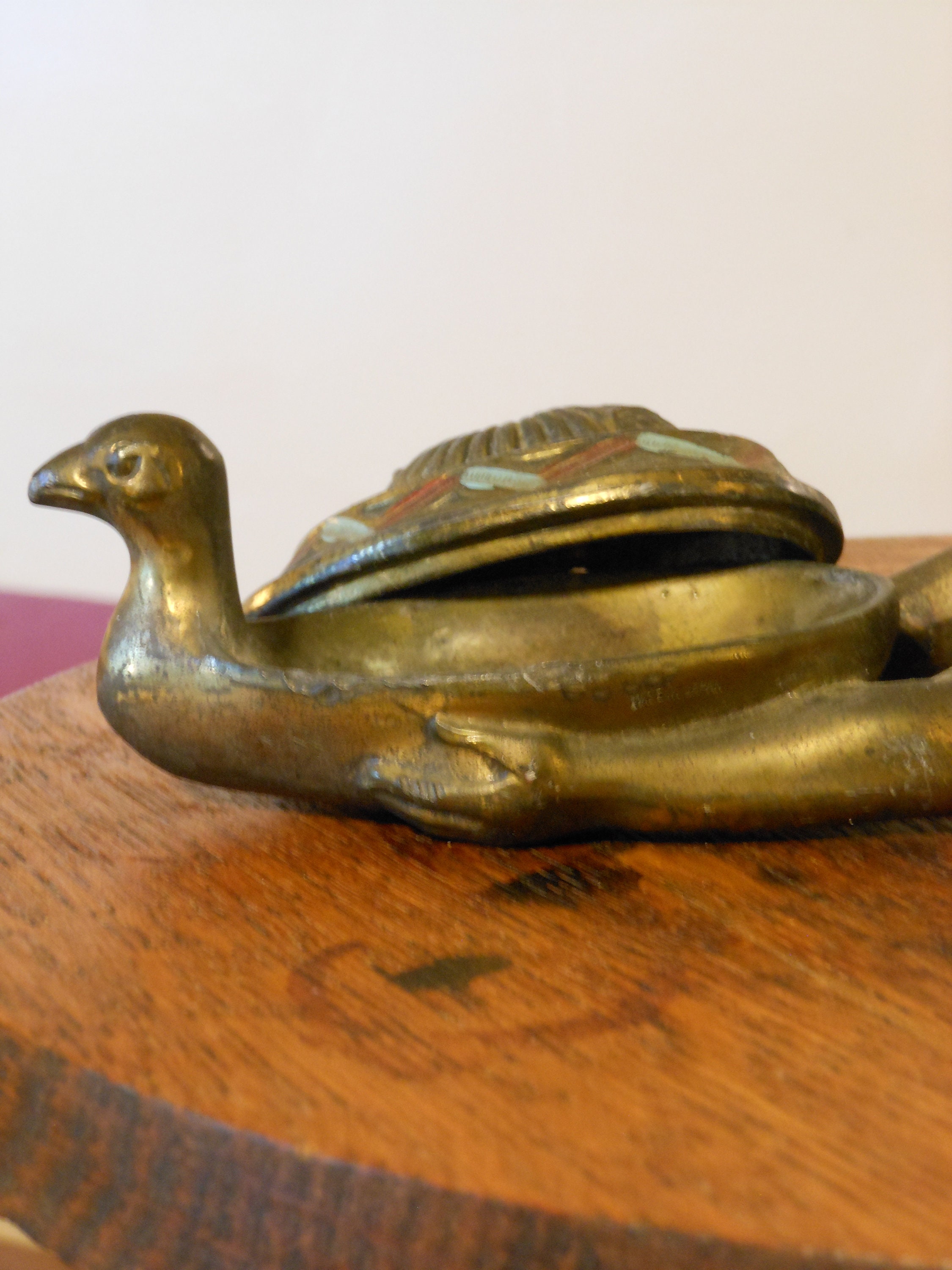 Vintage Bronze Egyptian Revival Ronson Princess Queen Incense Burner