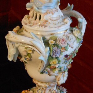 Late 19th, Early 20th Century Sitzendorf Vase With Lid: Thuringia ...