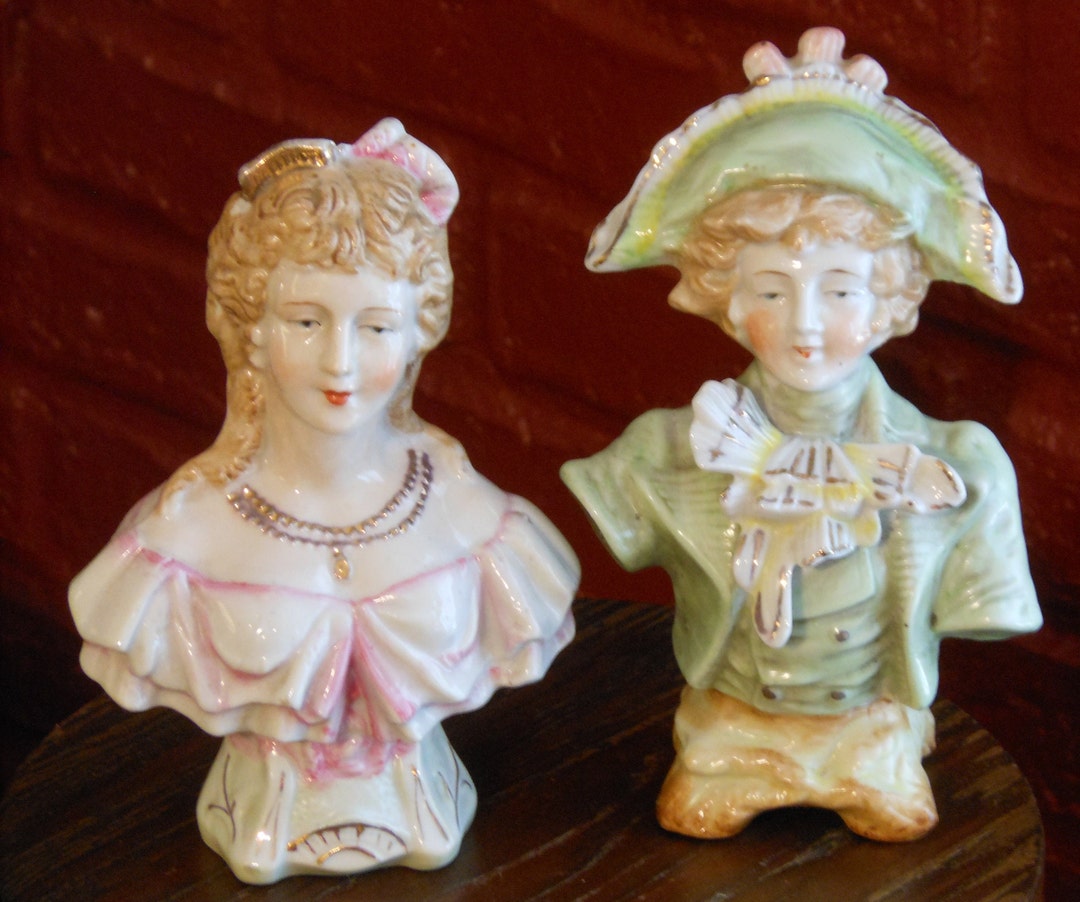Ceramic Busts of French Colonial Man & Woman - Etsy