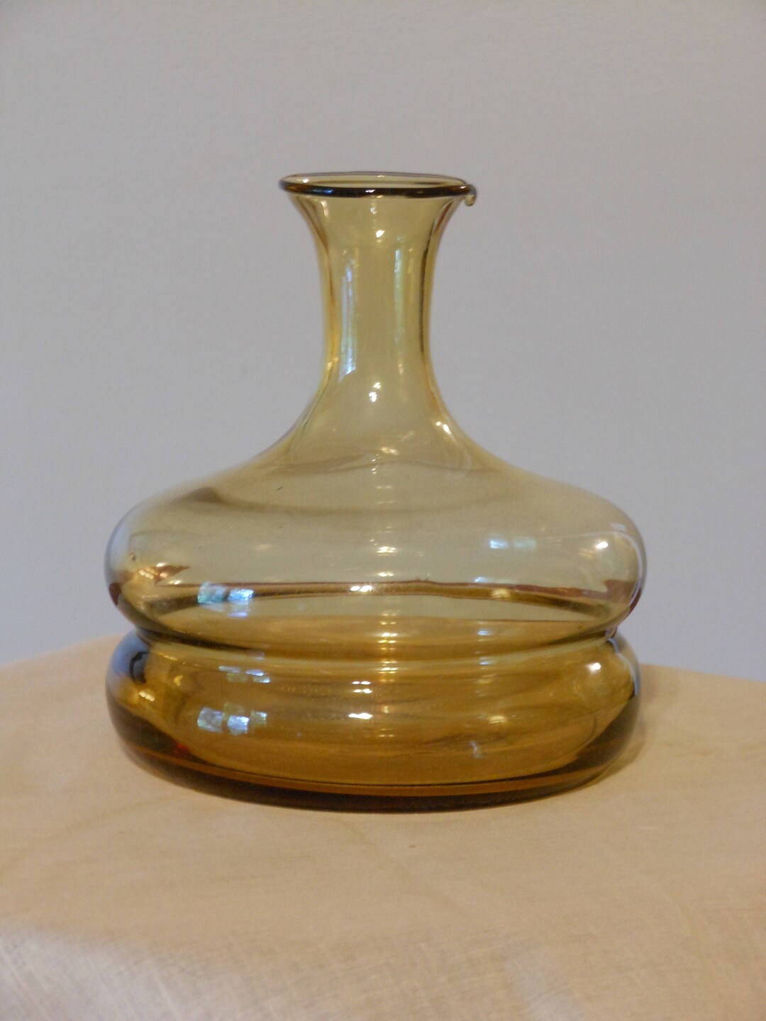 Light Brown Hand Blown Glass Vase - Etsy