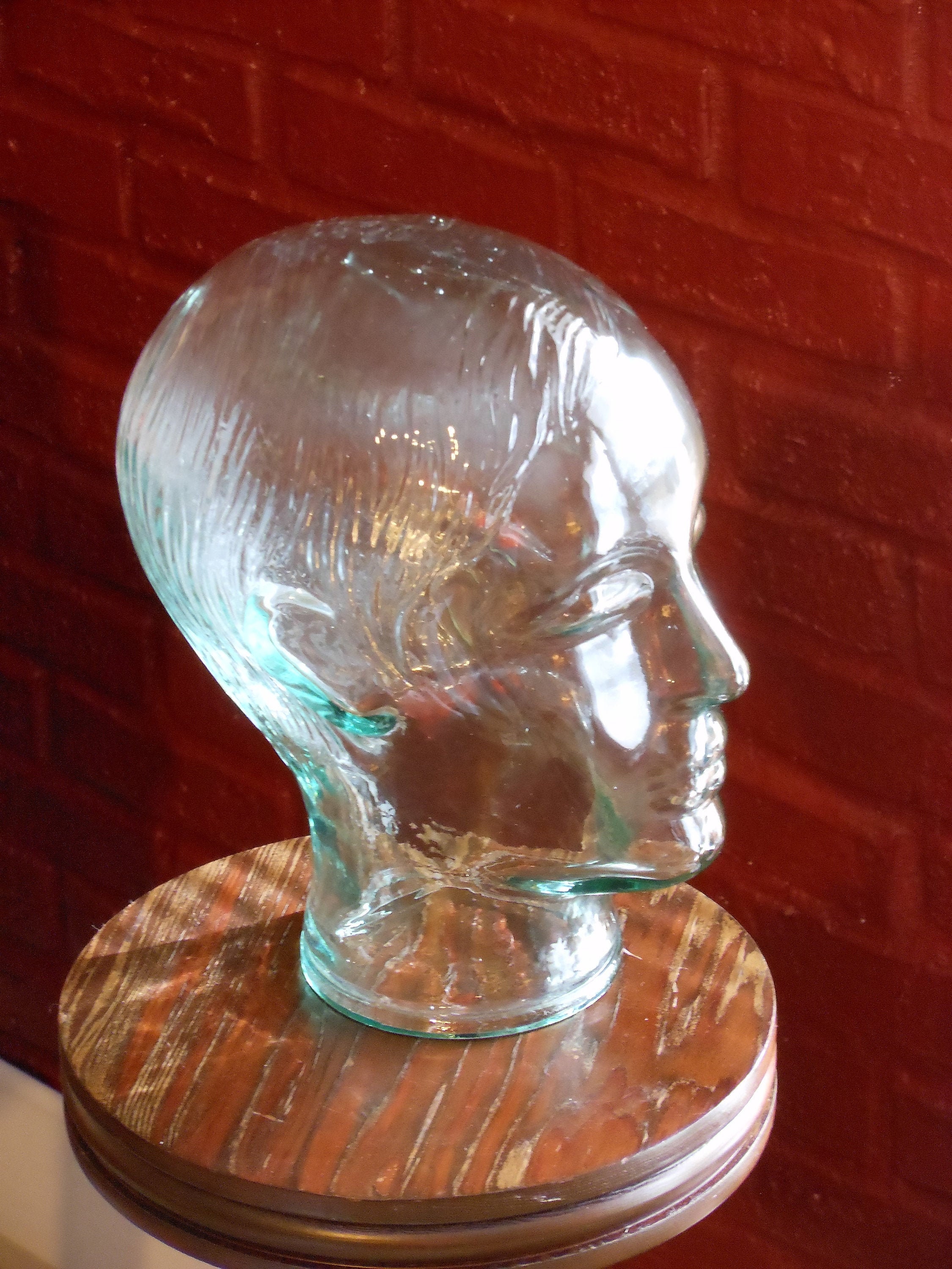 One Vintage, Hollow 10-Inch High Glass Head