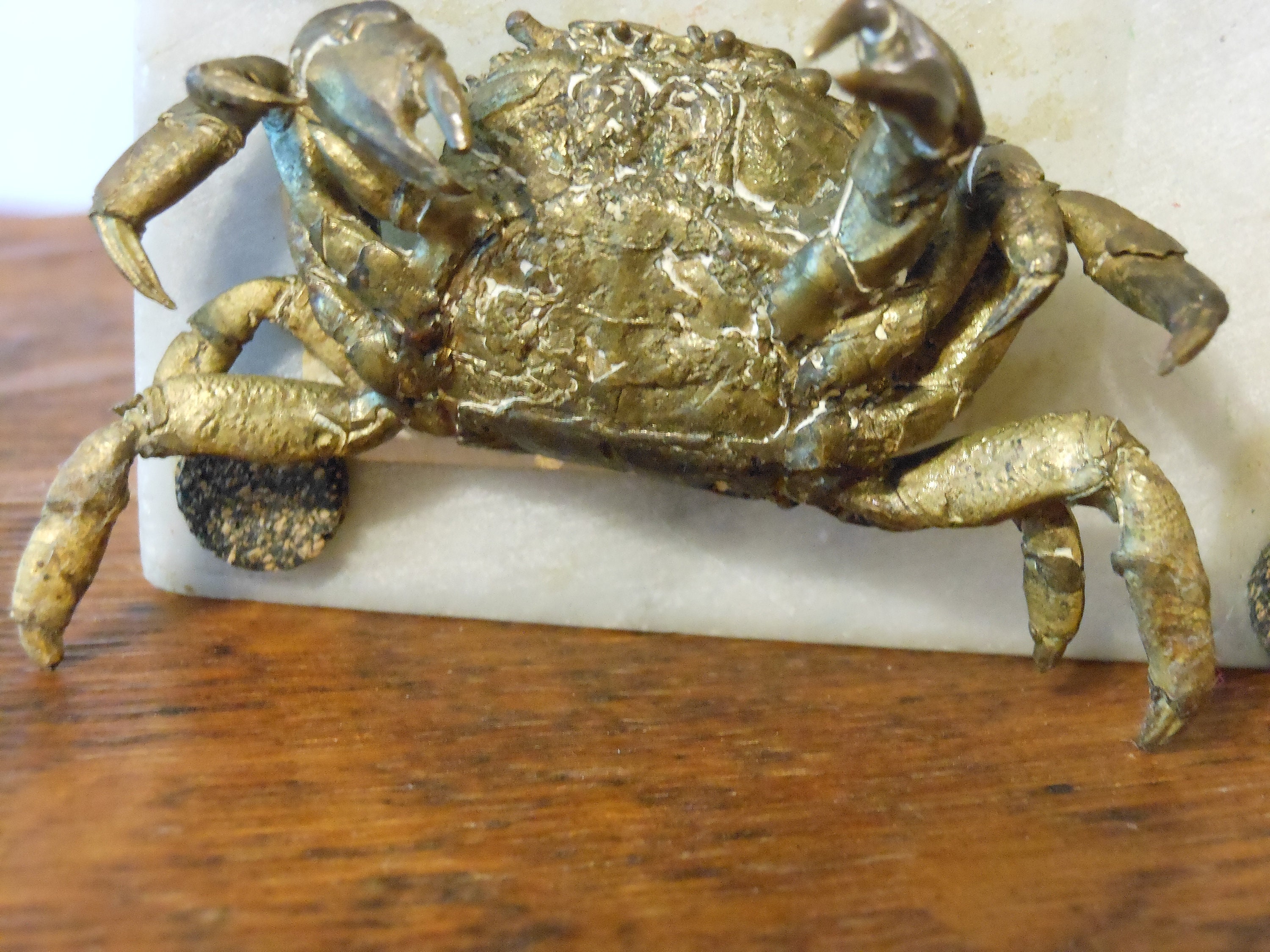 Handcrafted Vintage Bronze Crab