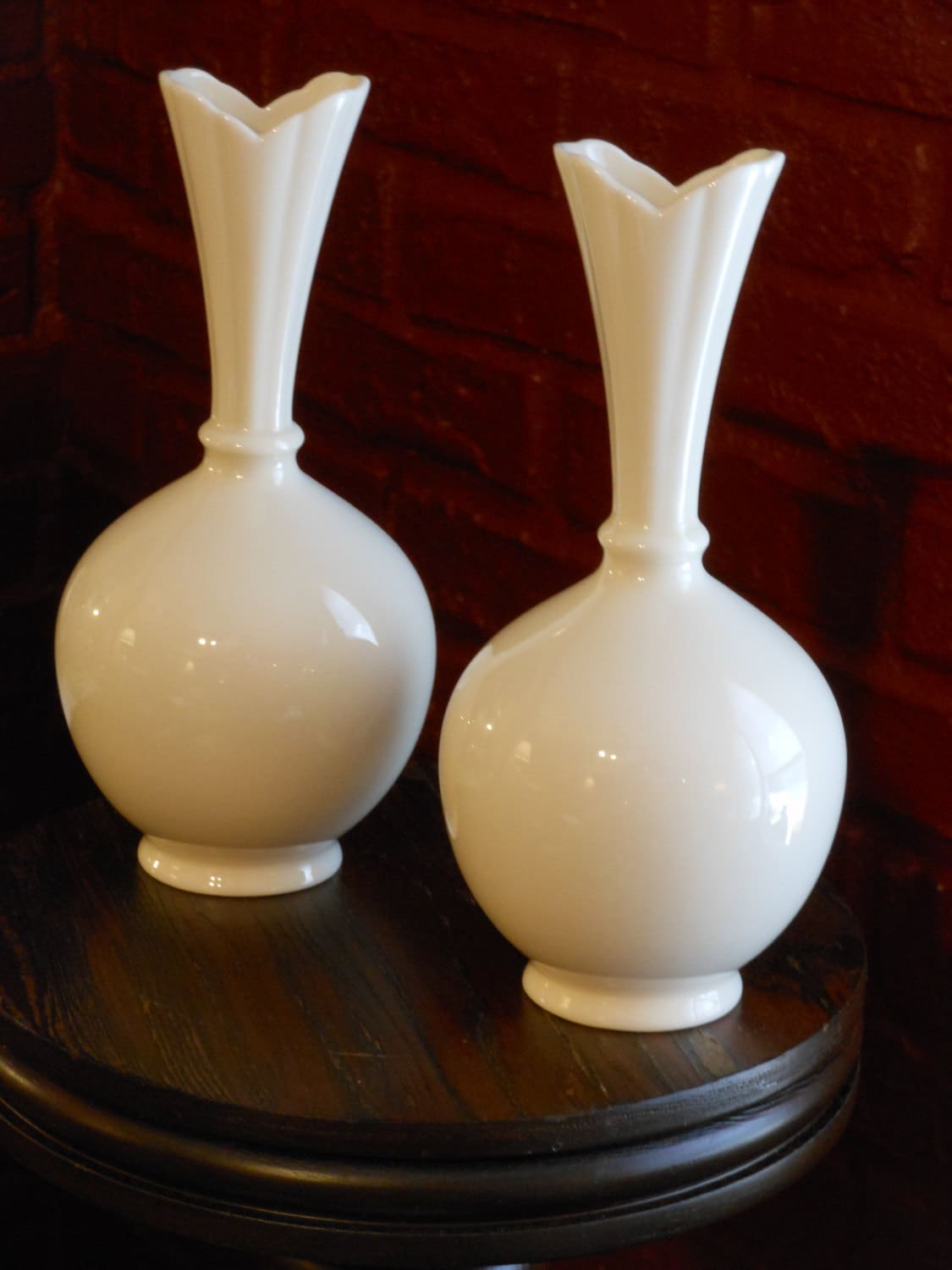 A Matching Pair of Lenox Bulb-Shaped Bud Vases
