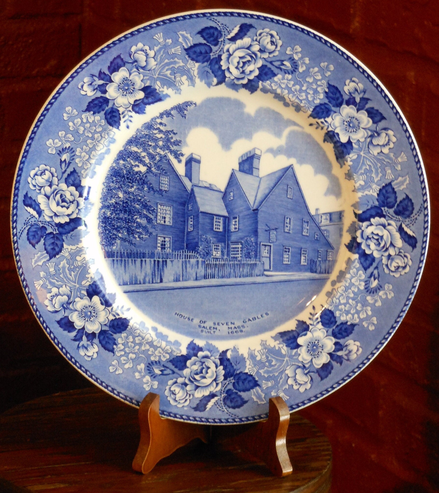 Nathaniel Hawthorne's House of Seven Gables Collector Plate