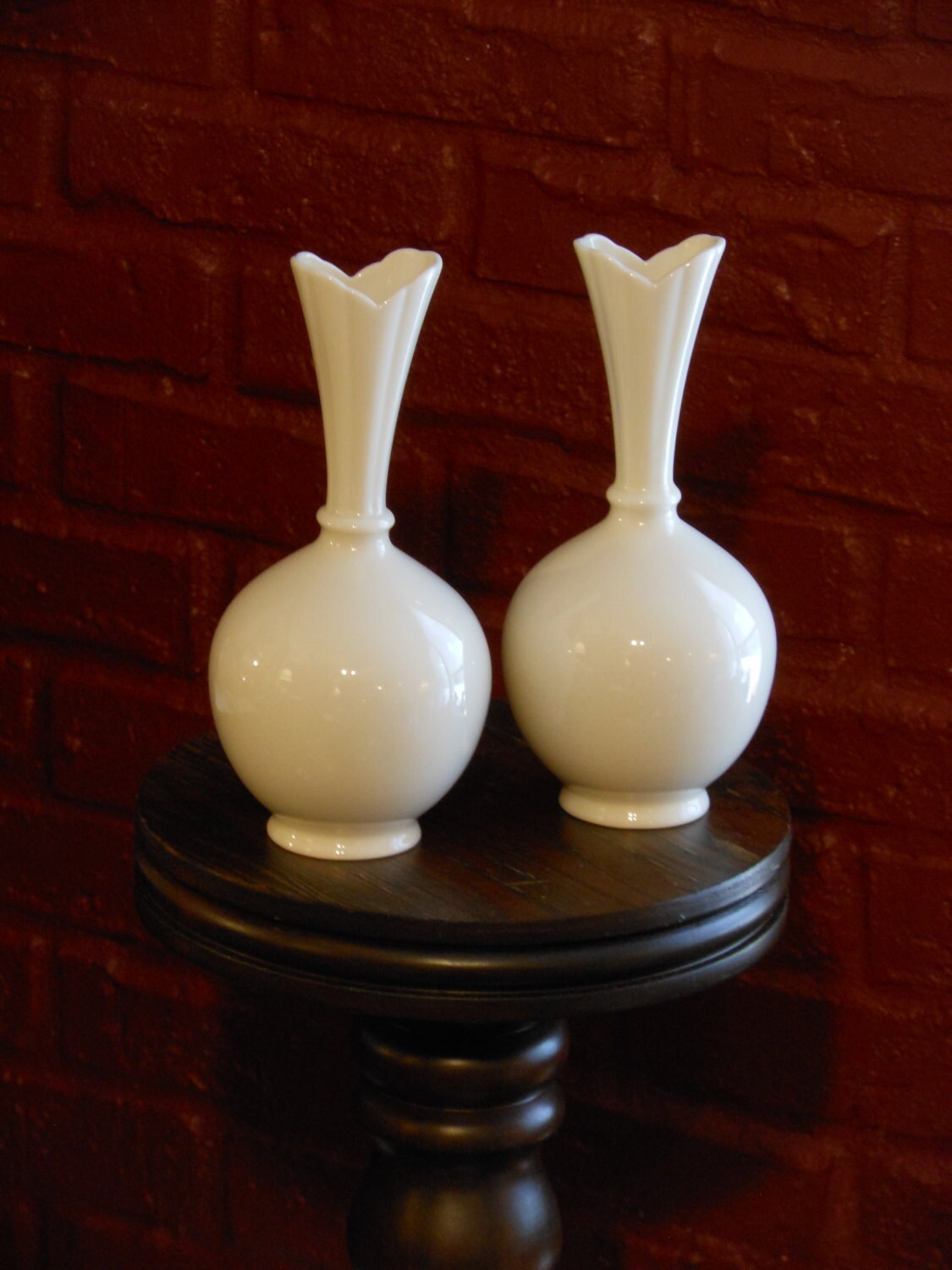 A Matching Pair of Lenox Bulb-Shaped Bud Vases