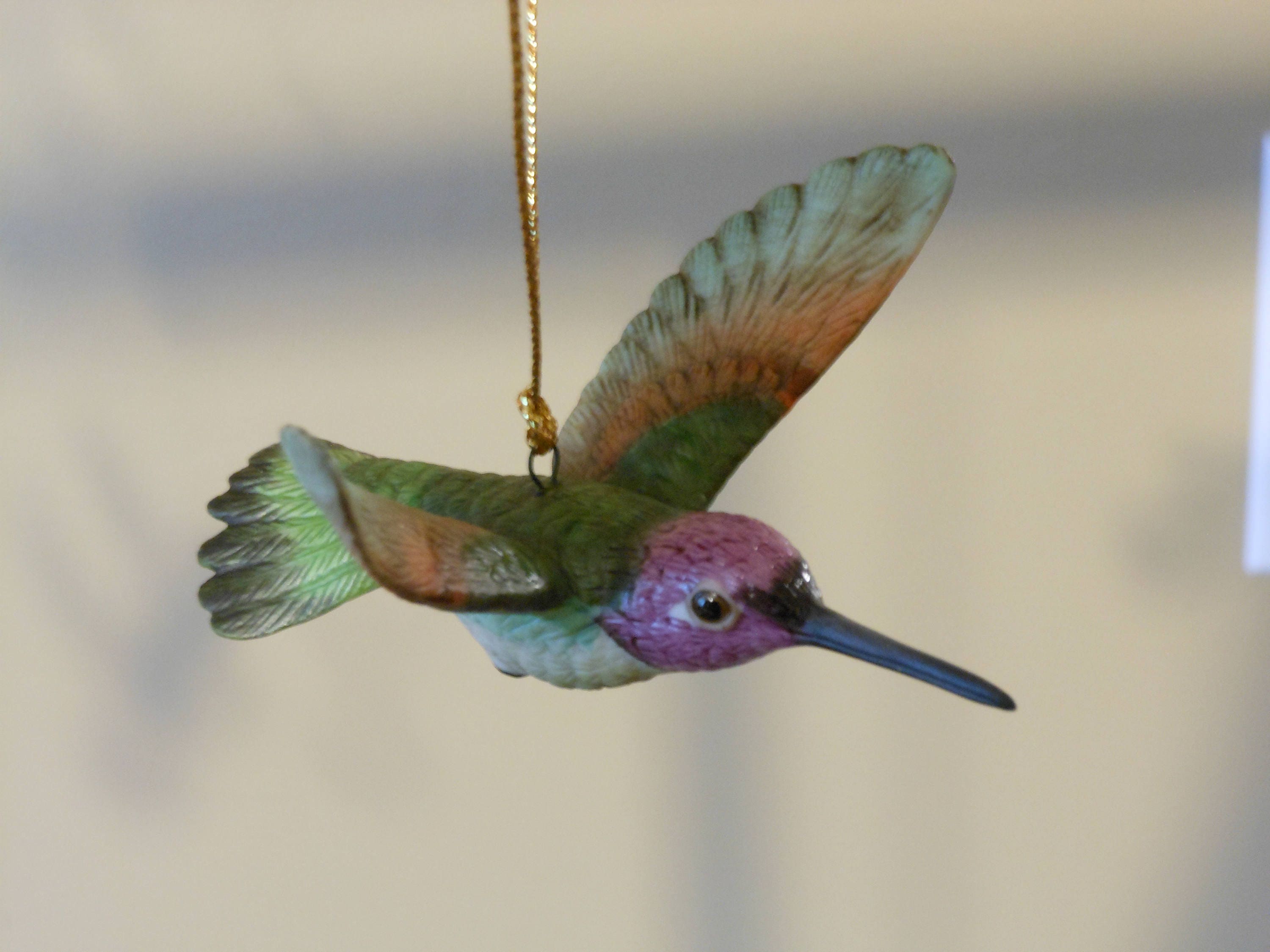 Lenox Fine Porcelain Hummingbird Ornaments: Costa's & Anna's