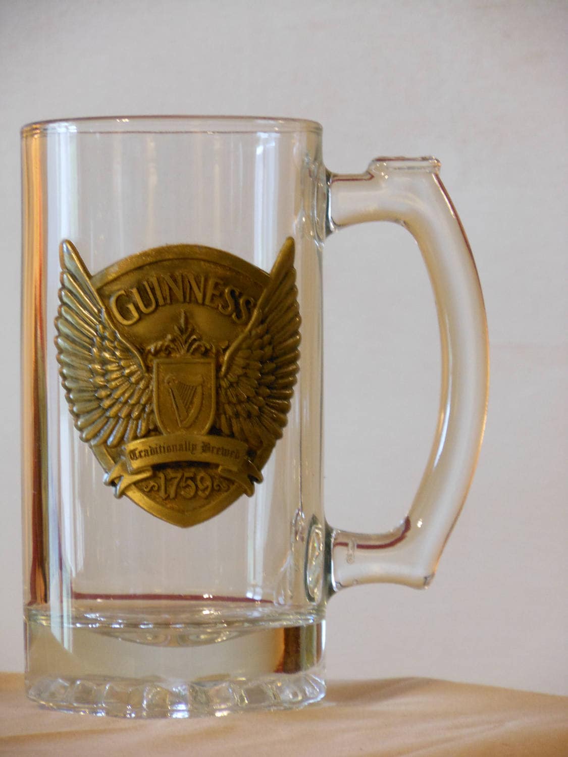Guinness Wings Glass and Pewter Stein