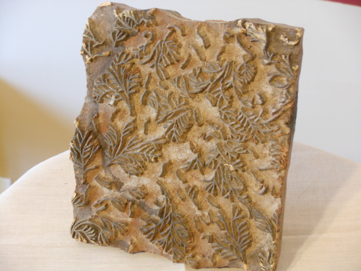 Antique Wooden Pattern Printing Block