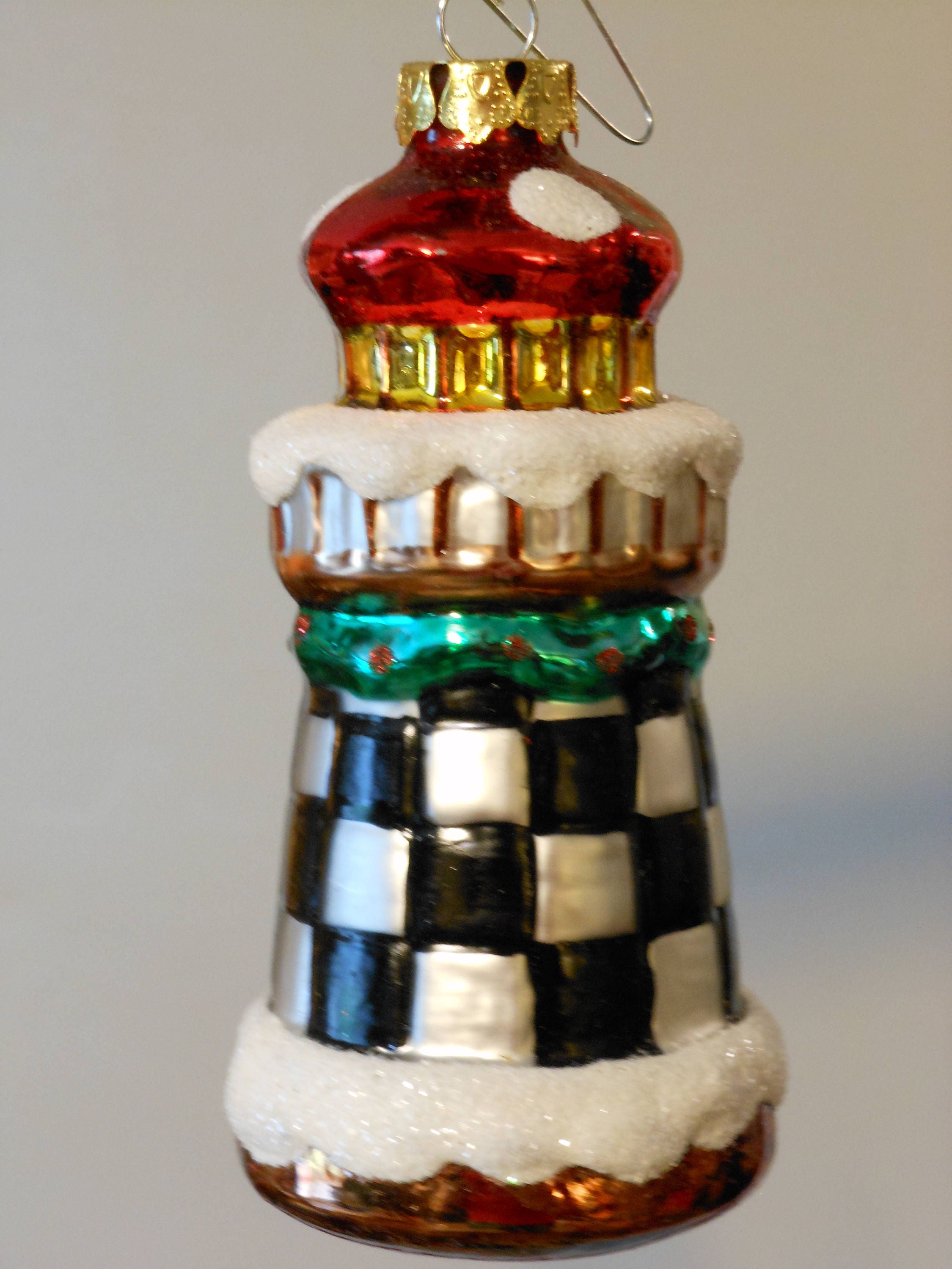 Christopher Radko Lighthouse Glass Christmas Ornament