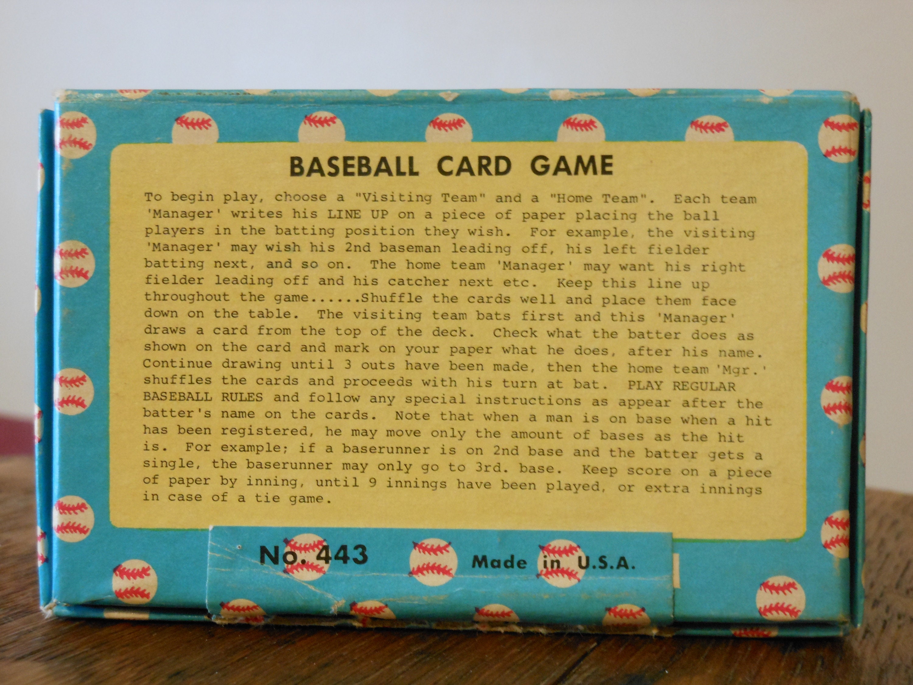 Warren Built Rite Baseball Card Game