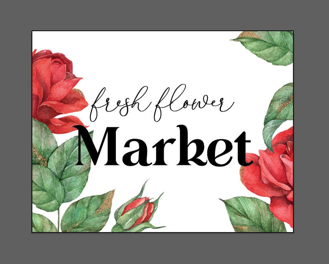 Digital Fresh Flower Market Printable Various Sizes - Etsy