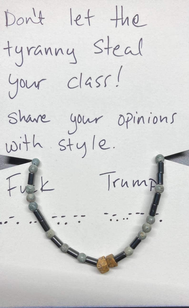 Sweary Morse Code Bracelets: “f@ck Trump” - Etsy