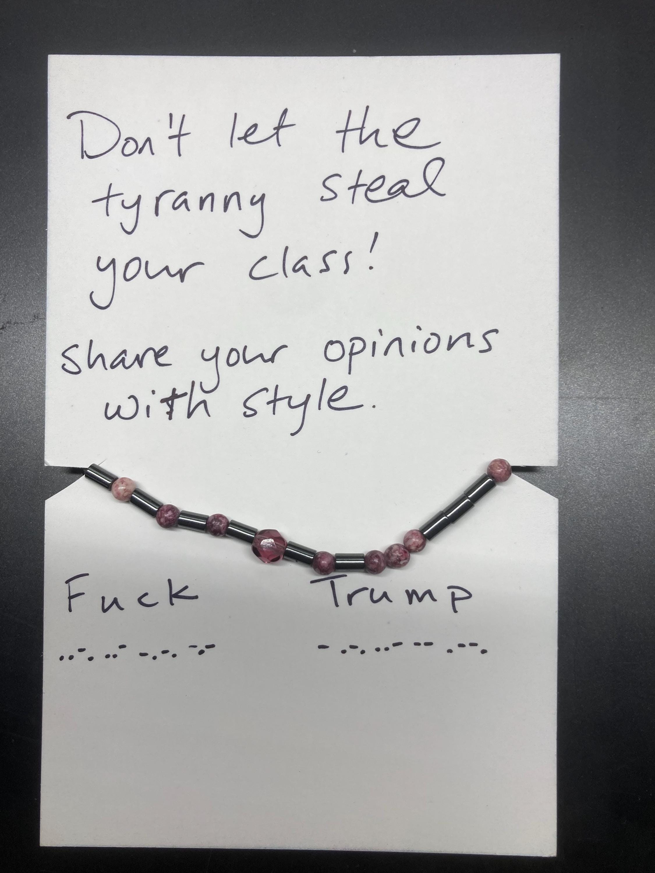 Sweary Morse Code Bracelets: “f@ck Trump” - Etsy
